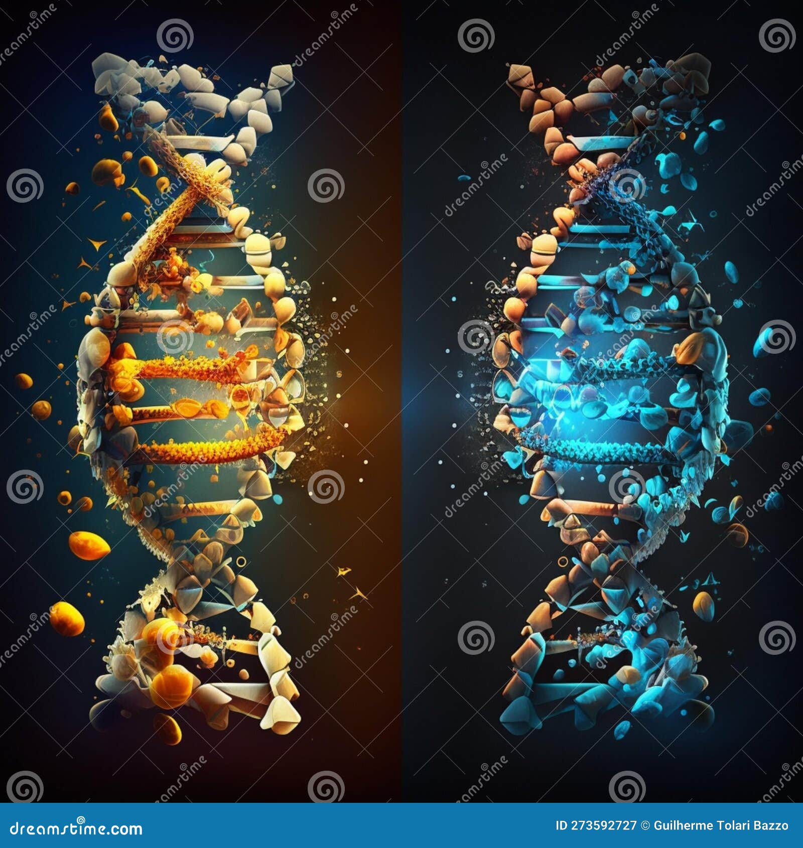 Realistic DNA Illustration, 3d DNA Illustration, High Resolution DNA ...