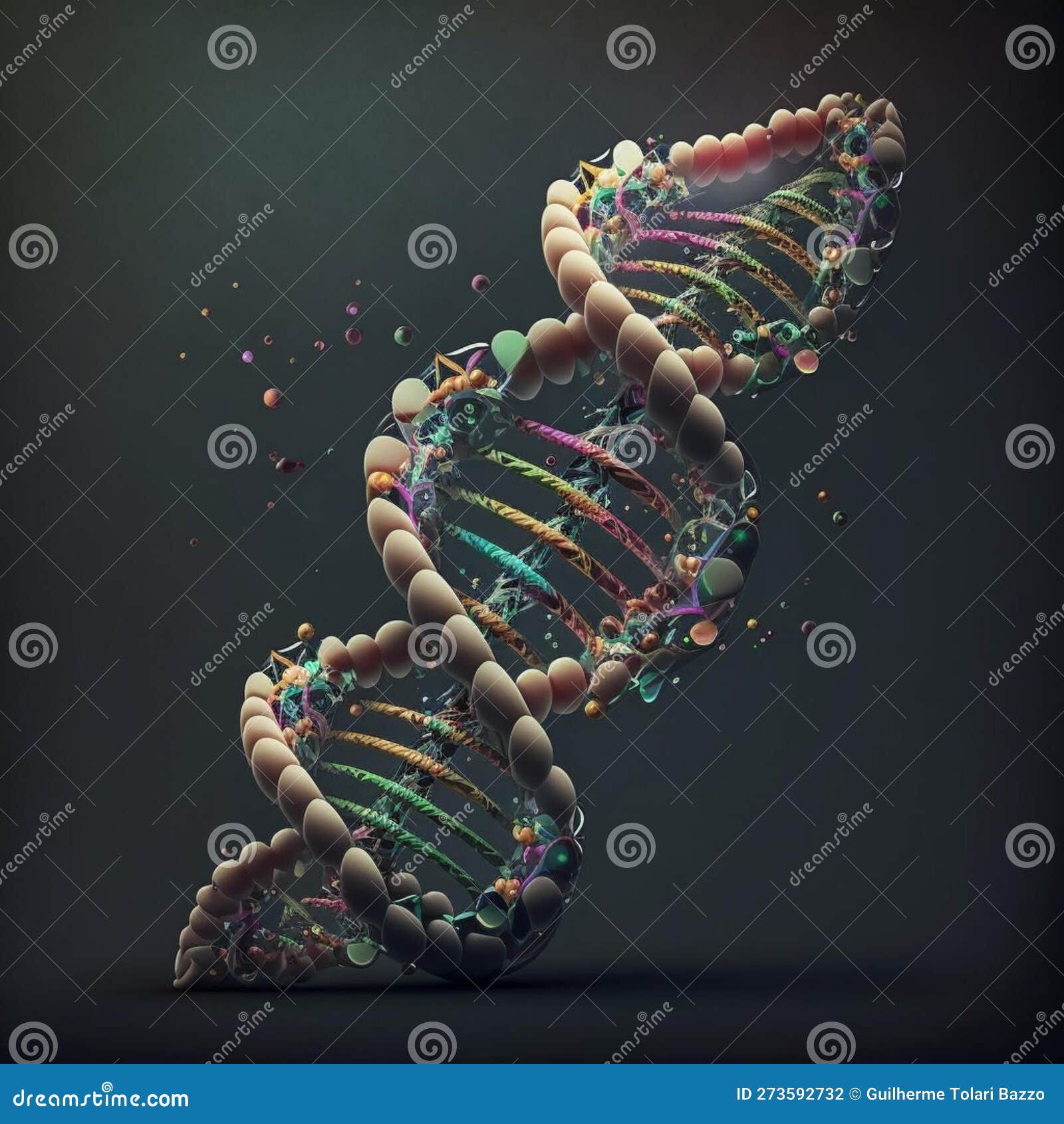 Realistic DNA Illustration, 3d DNA Illustration, High Resolution DNA ...