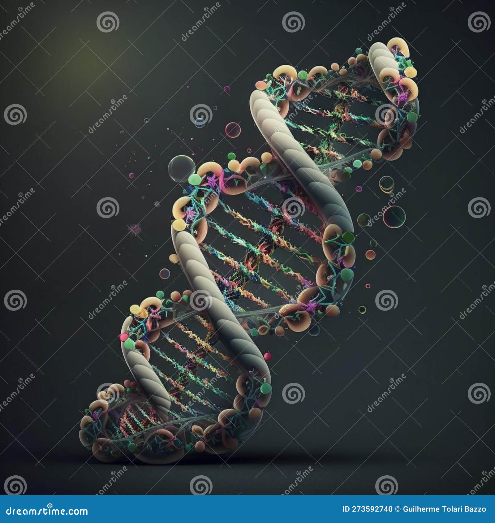 Realistic DNA Illustration, 3d DNA Illustration, High Resolution DNA ...