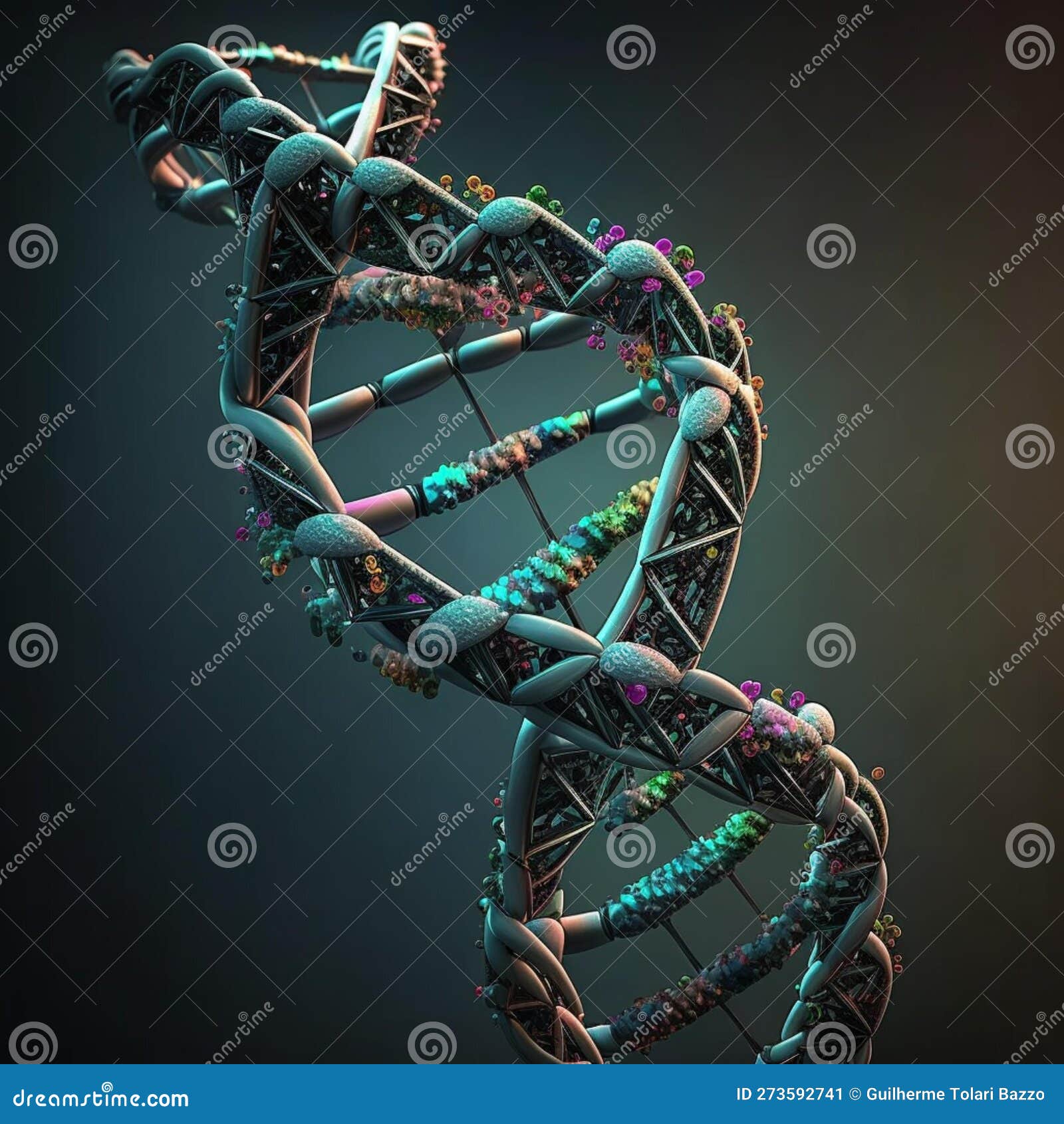 Realistic DNA Illustration, 3d DNA Illustration, High Resolution DNA ...