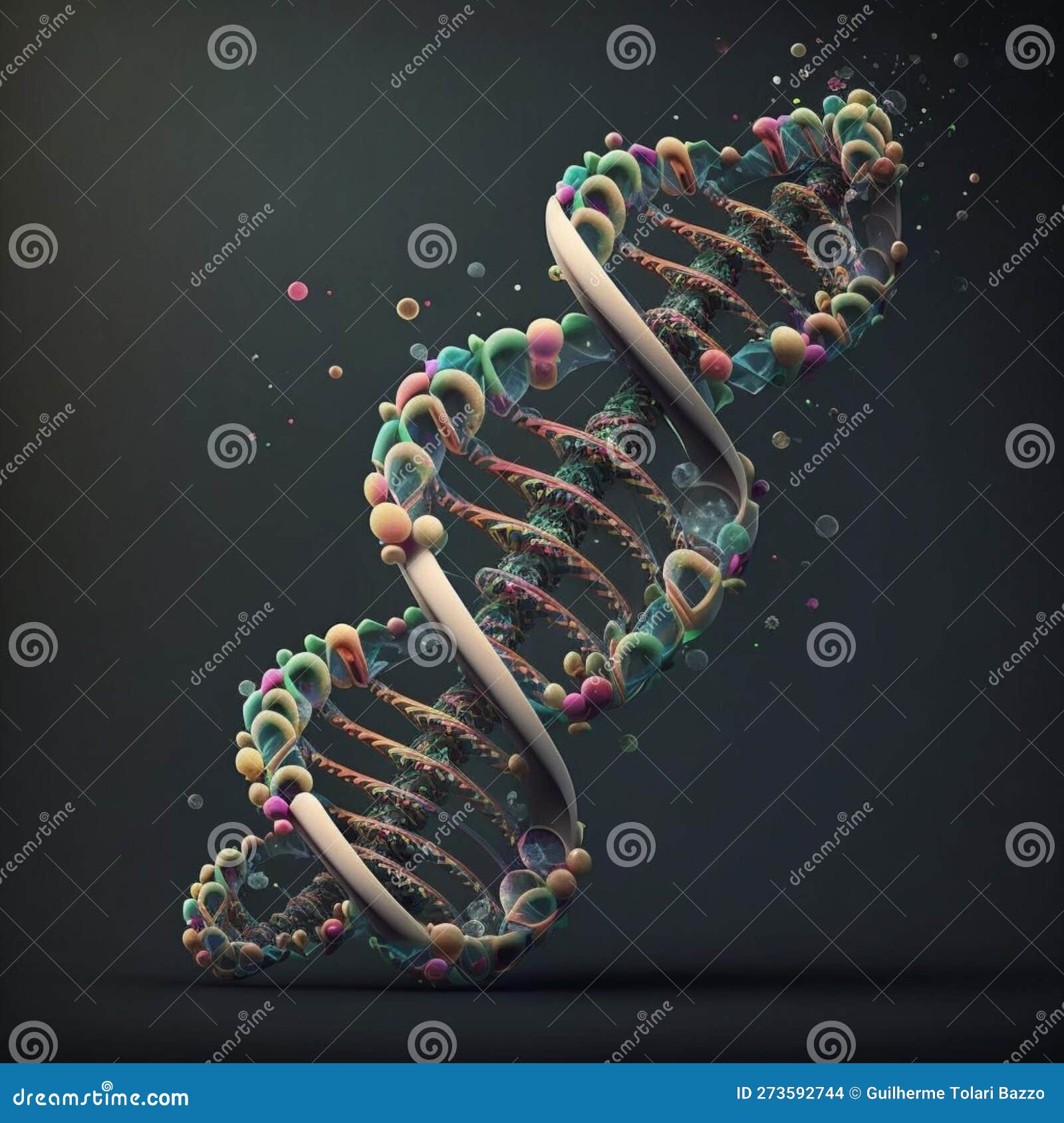 Realistic DNA Illustration, 3d DNA Illustration, High Resolution DNA ...