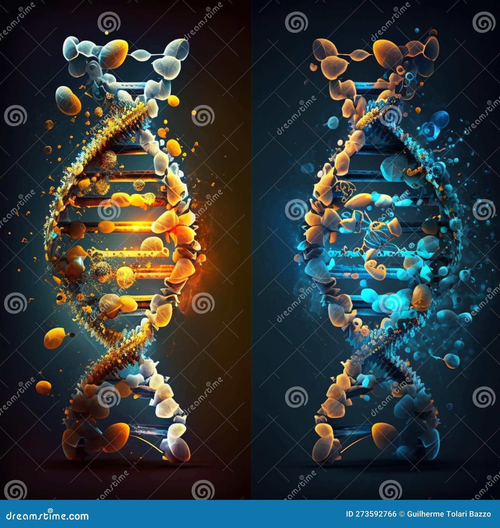 Realistic DNA Illustration, 3d DNA Illustration, High Resolution DNA ...