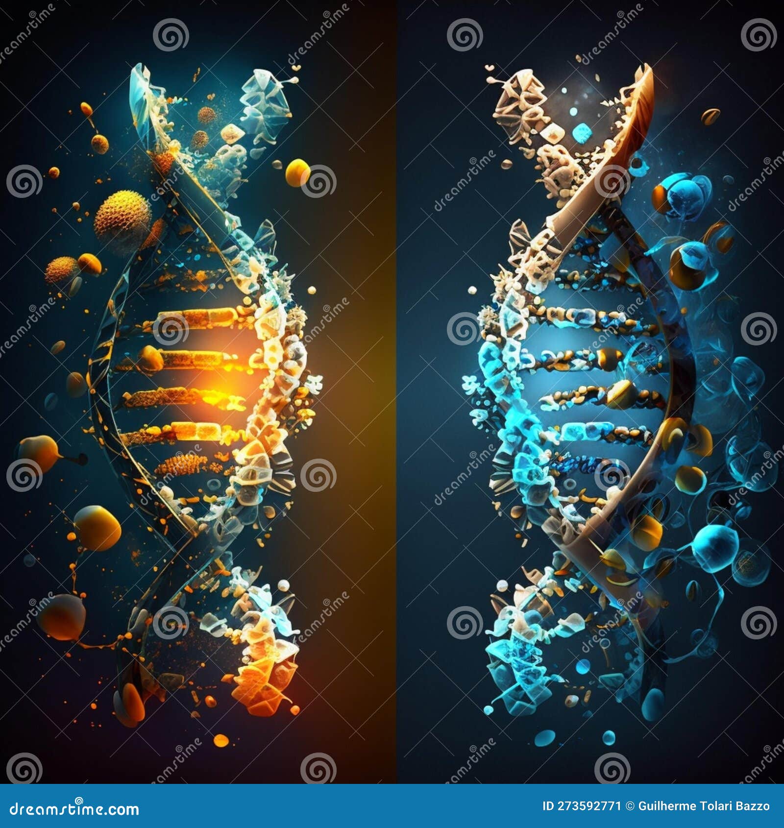Realistic DNA Illustration, 3d DNA Illustration, High Resolution DNA ...