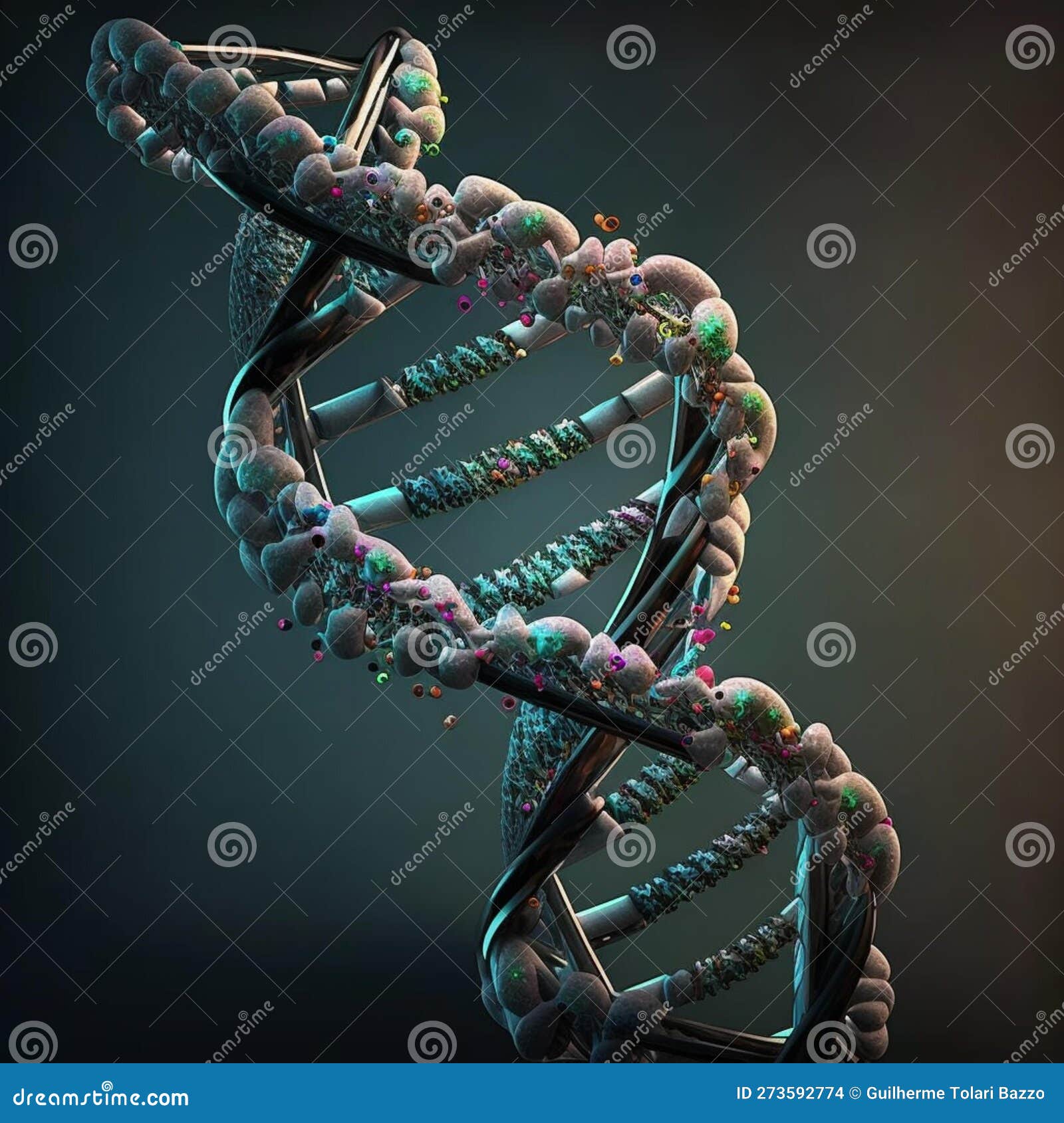 Realistic DNA Illustration, 3d DNA Illustration, High Resolution DNA ...