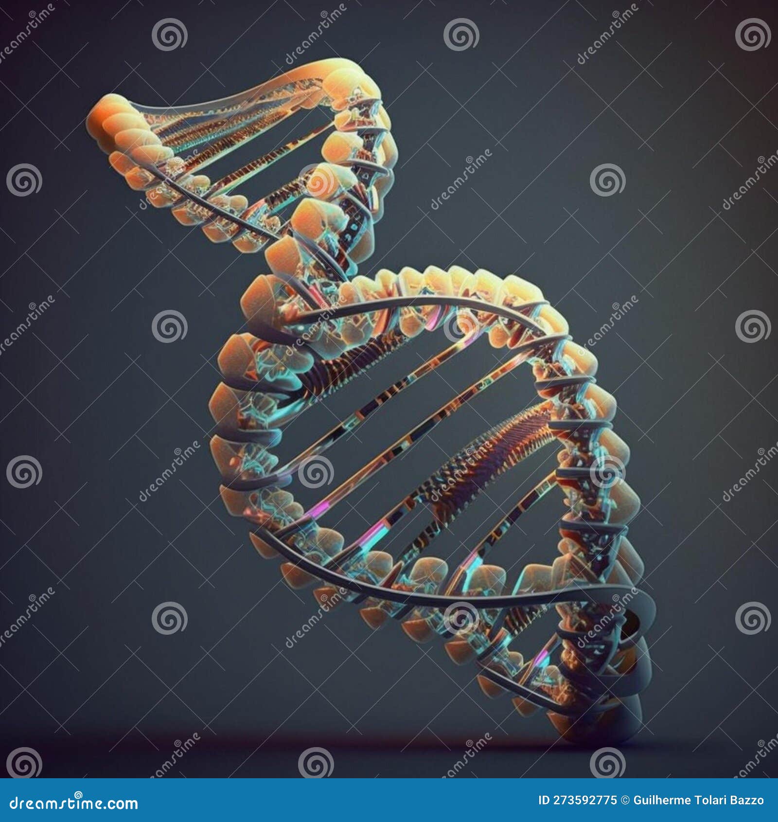 Realistic DNA Illustration, 3d DNA Illustration, High Resolution DNA ...