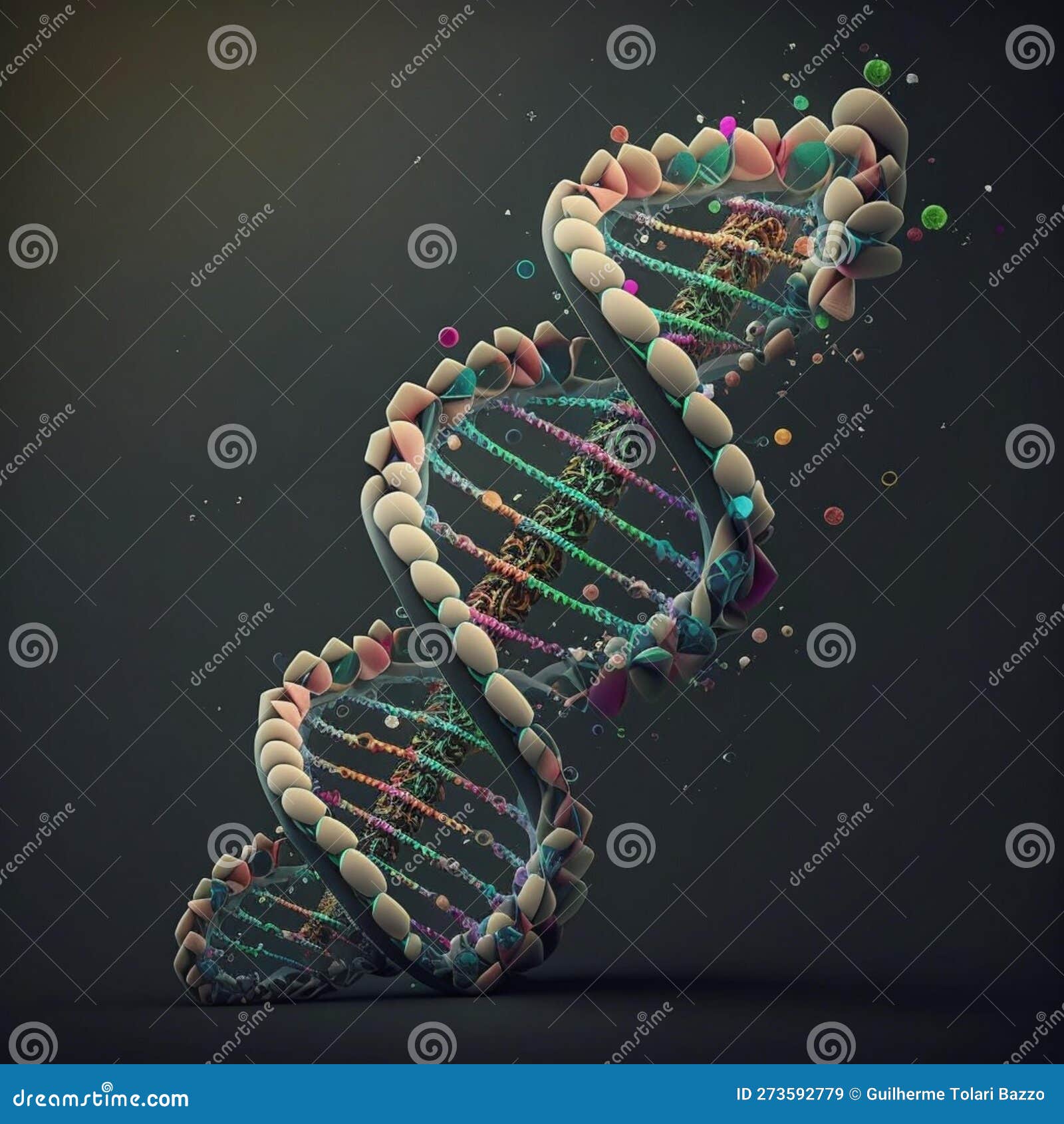 Realistic DNA Illustration, 3d DNA Illustration, High Resolution DNA ...