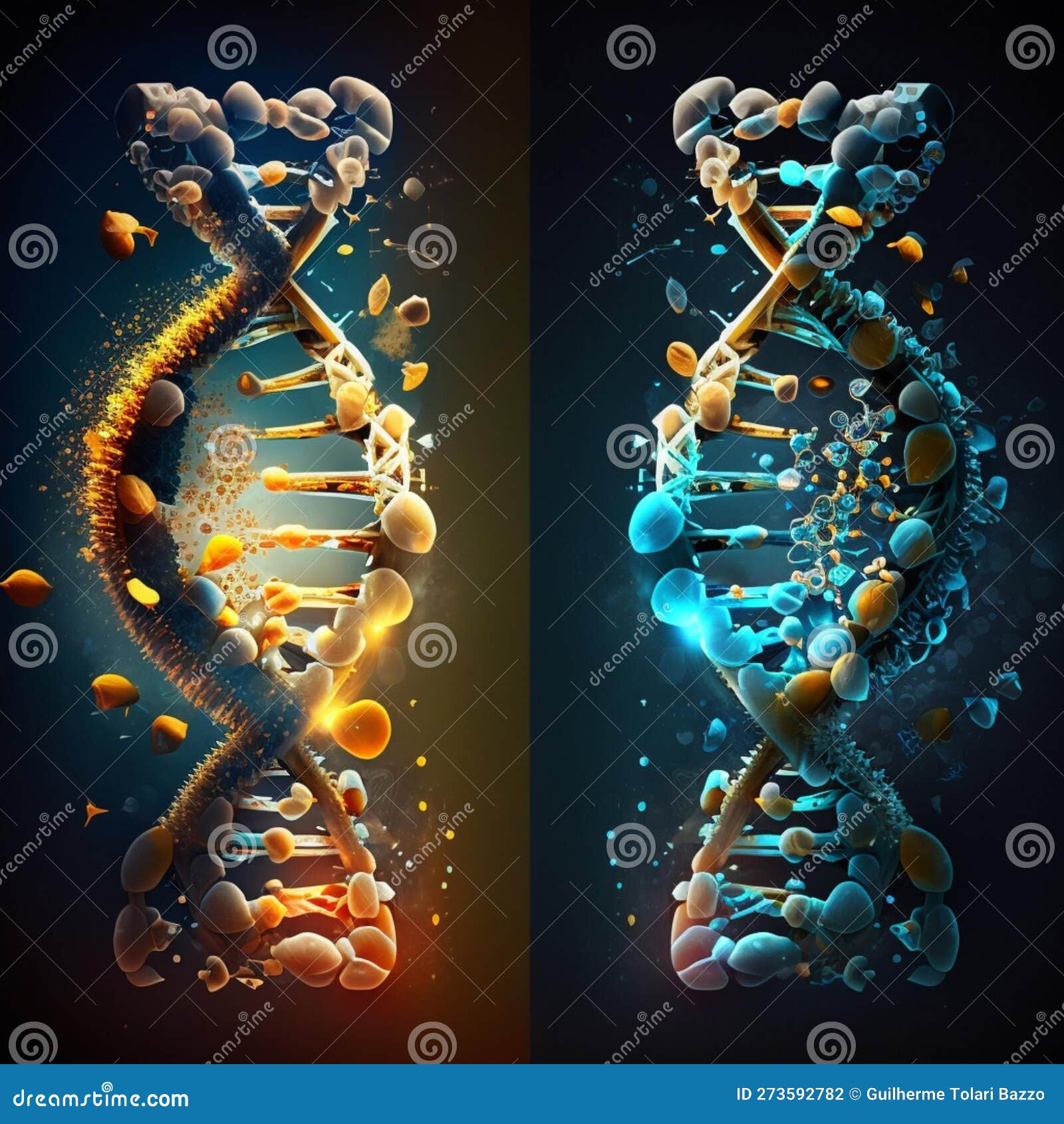 Realistic DNA Illustration, 3d DNA Illustration, High Resolution DNA ...