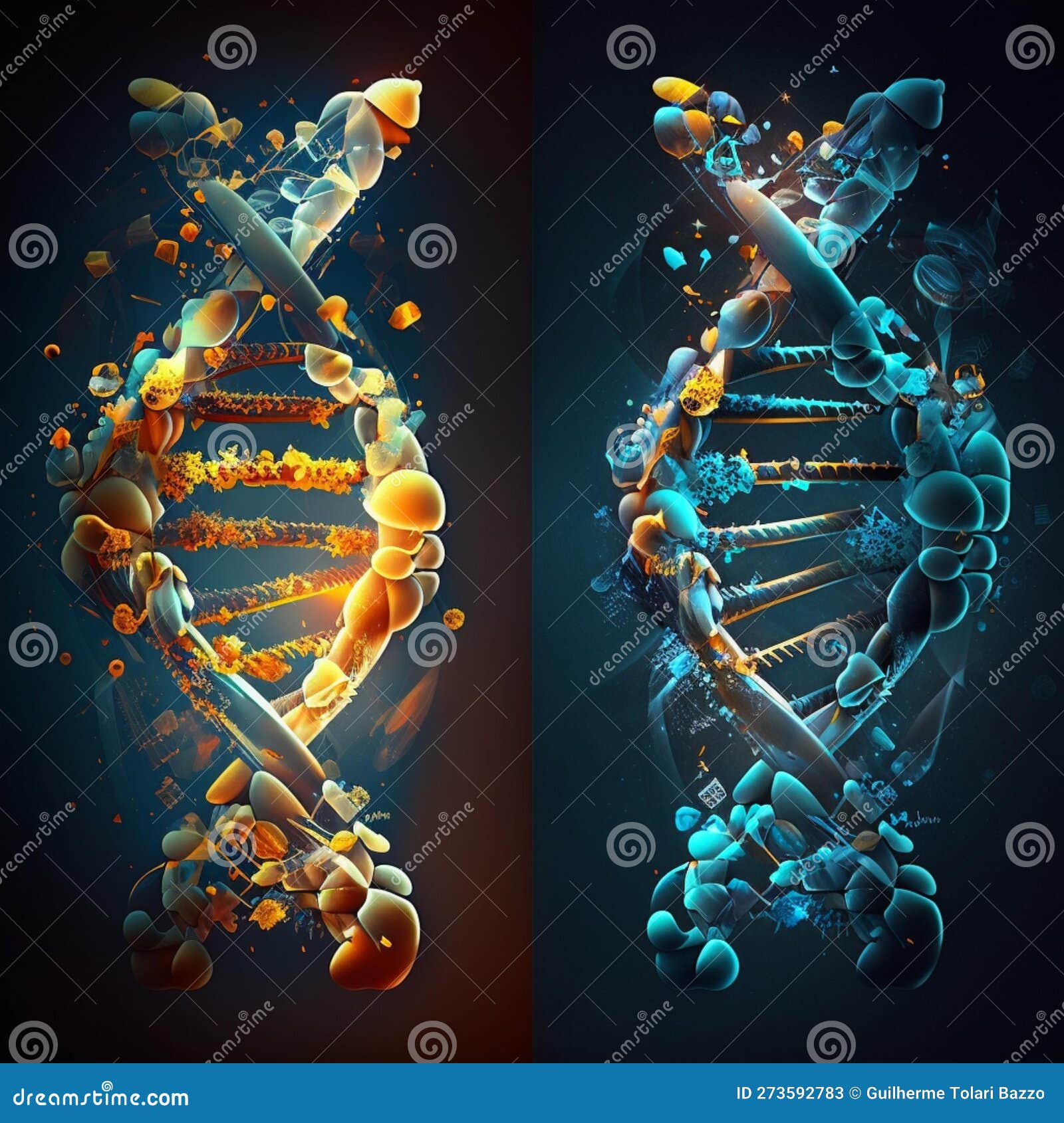 Realistic DNA Illustration, 3d DNA Illustration, High Resolution DNA ...