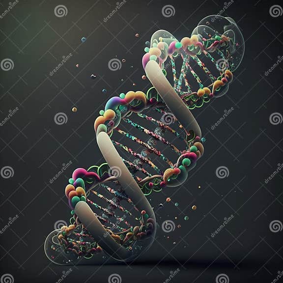 Realistic DNA Illustration, 3d DNA Illustration, High Resolution DNA ...