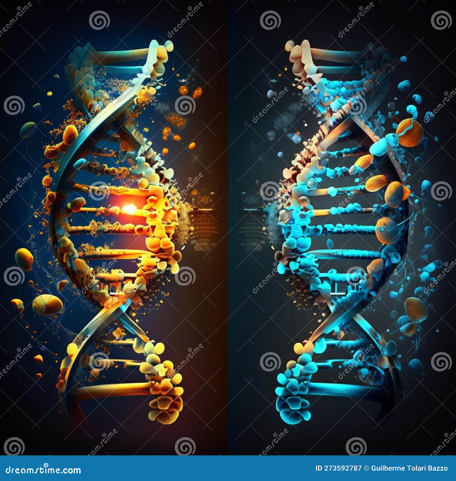 Realistic DNA Illustration, 3d DNA Illustration, High Resolution DNA ...