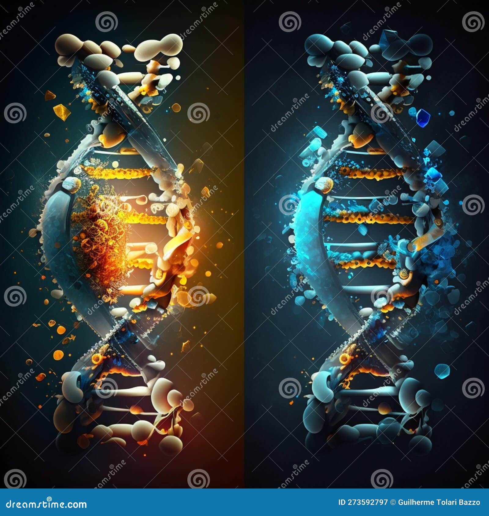 Realistic DNA Illustration, 3d DNA Illustration, High Resolution DNA ...