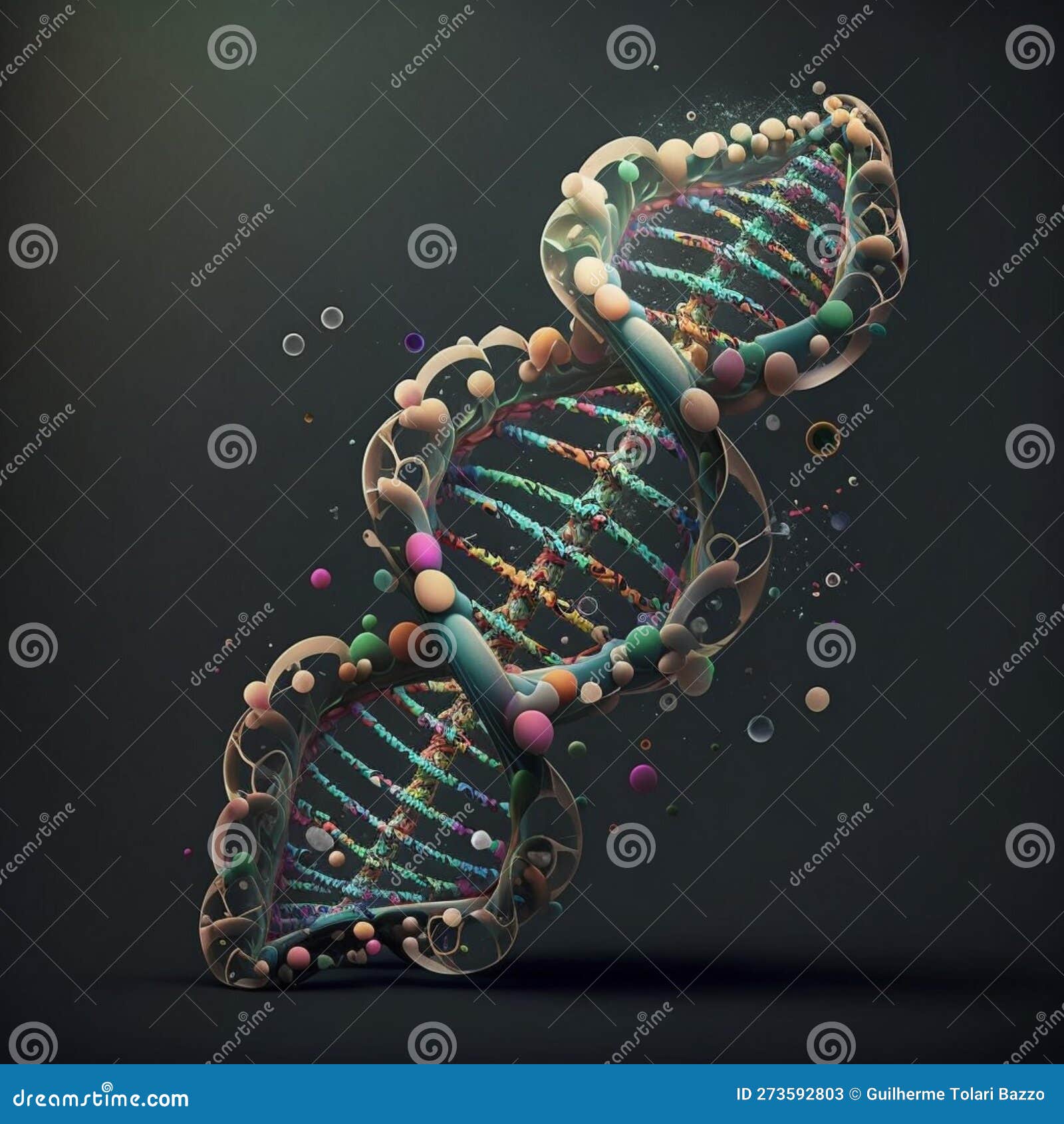 Realistic DNA Illustration, 3d DNA Illustration, High Resolution DNA ...