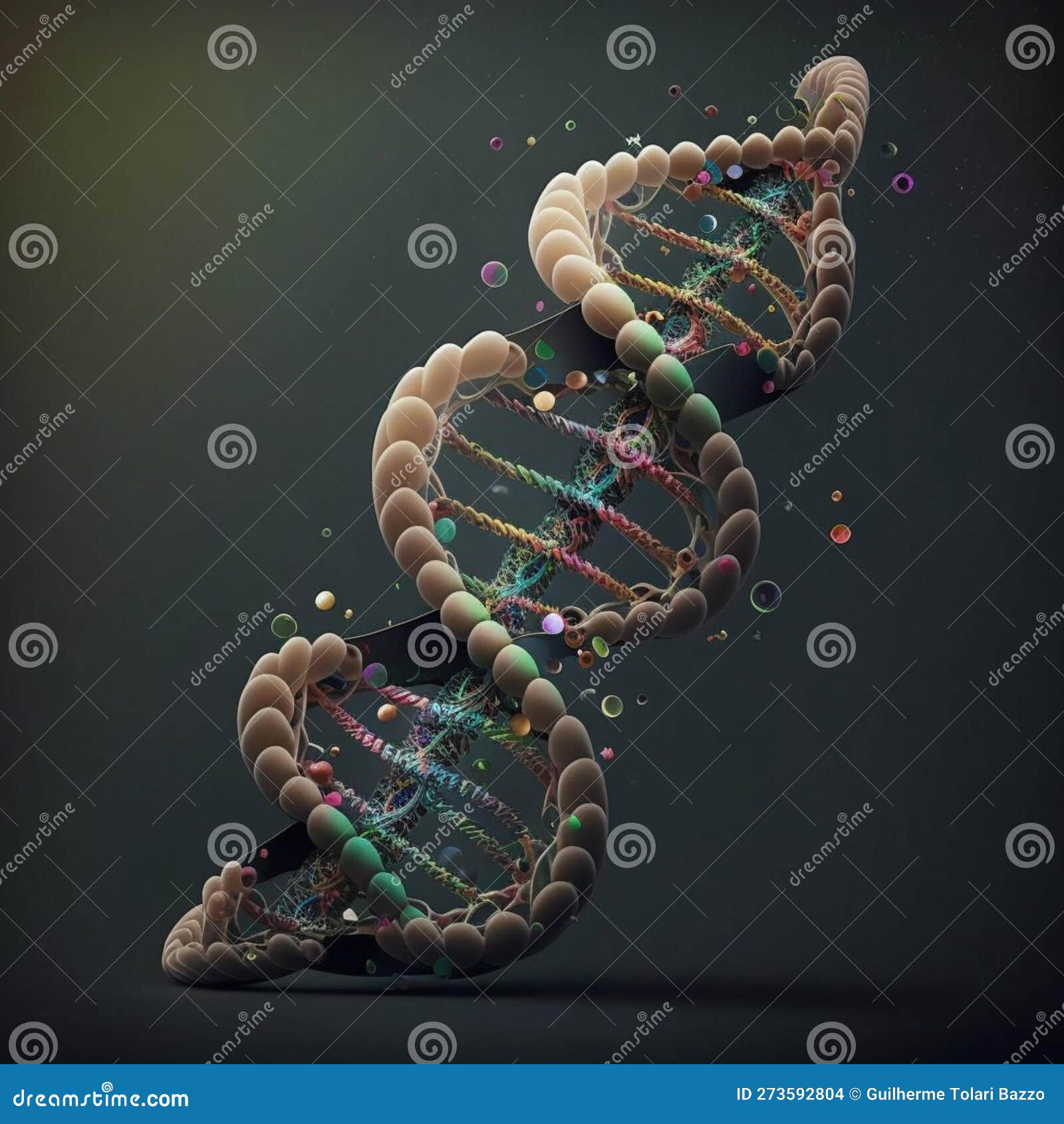 Realistic DNA Illustration, 3d DNA Illustration, High Resolution DNA ...