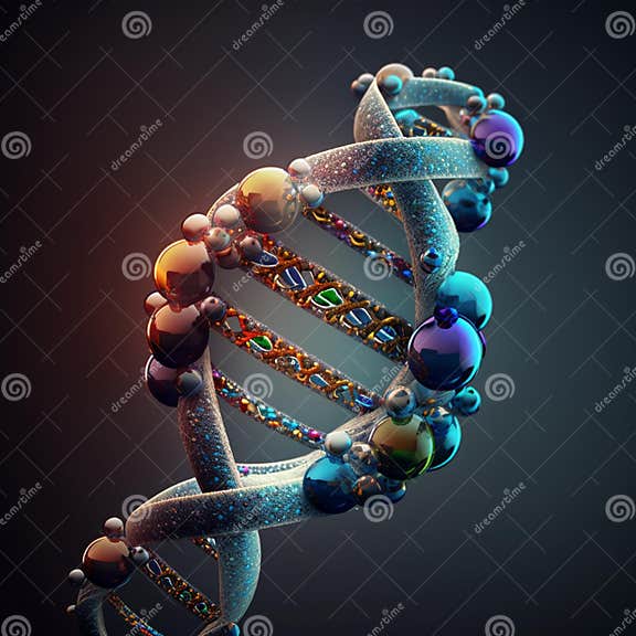 Realistic DNA Illustration, 3d DNA Illustration, High Resolution DNA ...