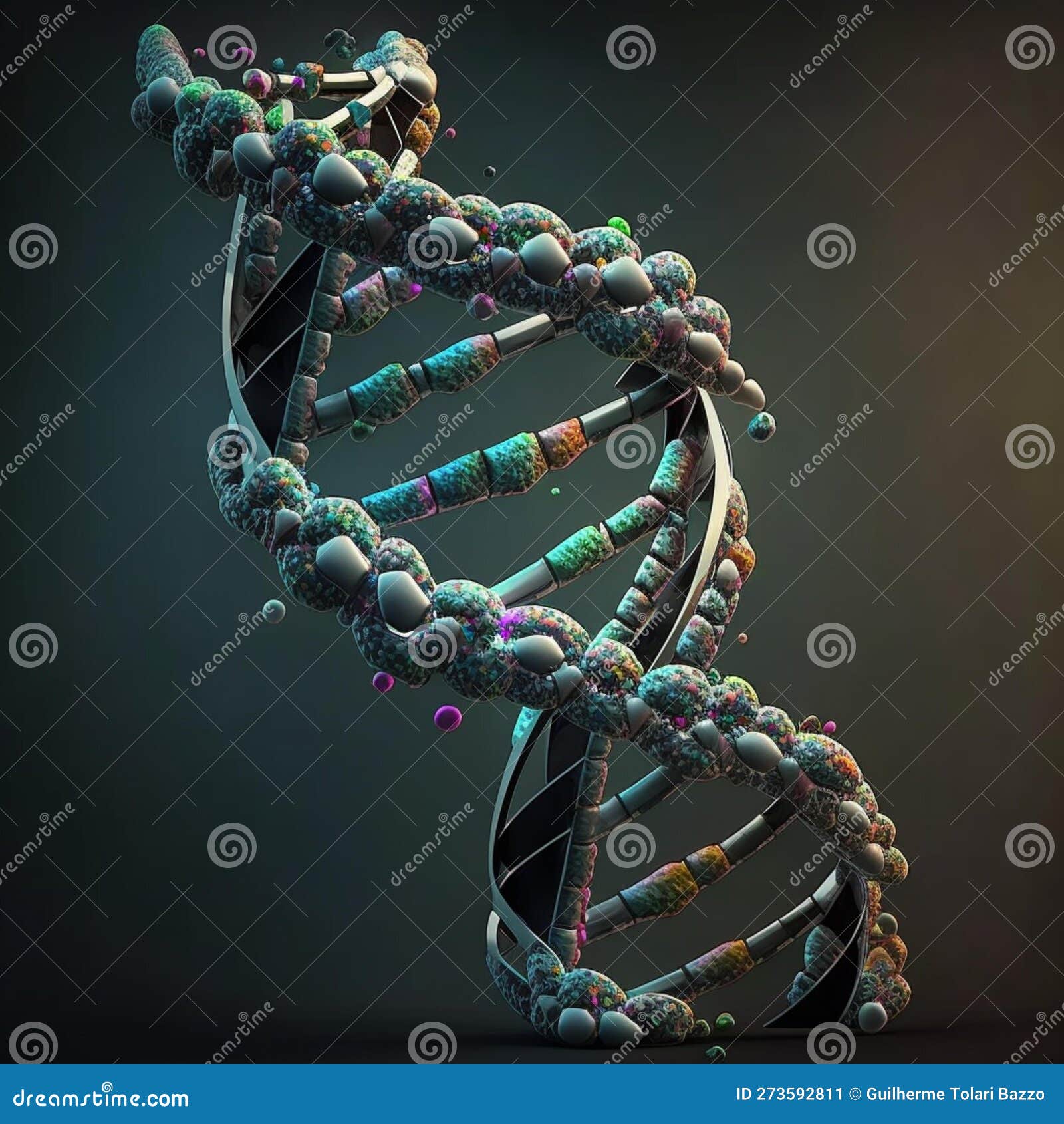Realistic DNA Illustration, 3d DNA Illustration, High Resolution DNA ...