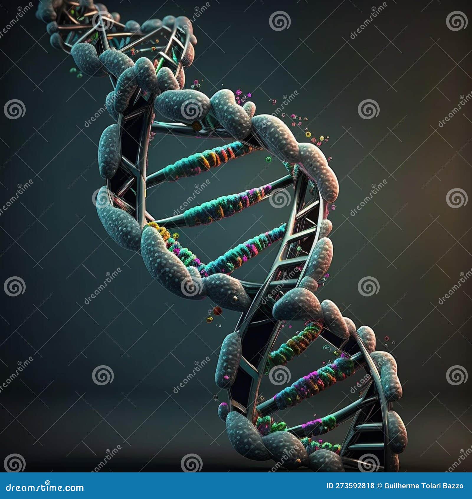 Realistic DNA Illustration, 3d DNA Illustration, High Resolution DNA ...