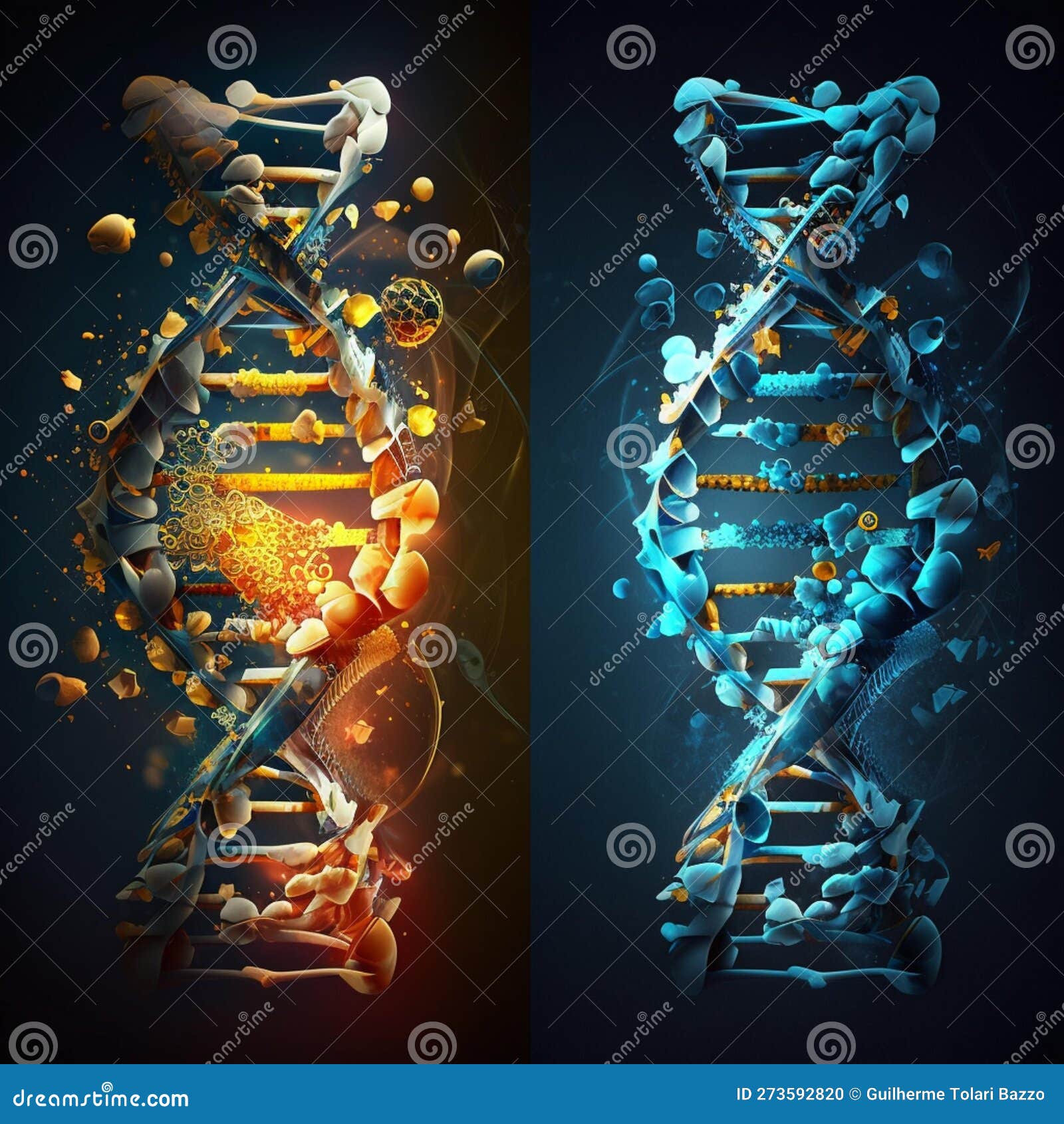 Realistic DNA Illustration, 3d DNA Illustration, High Resolution DNA ...