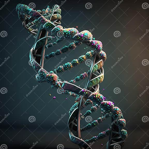 Realistic DNA Illustration, 3d DNA Illustration, High Resolution DNA ...