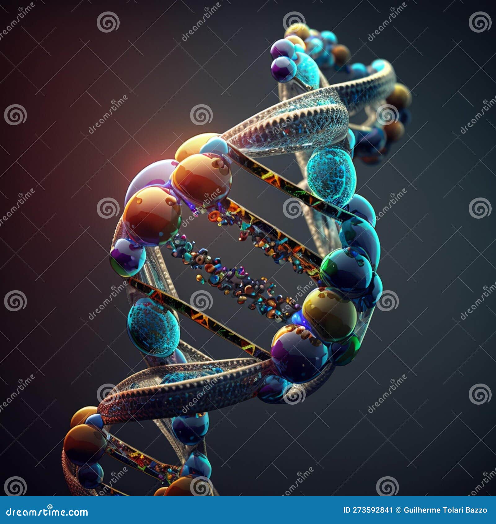Realistic DNA Illustration, 3d DNA Illustration, High Resolution DNA ...
