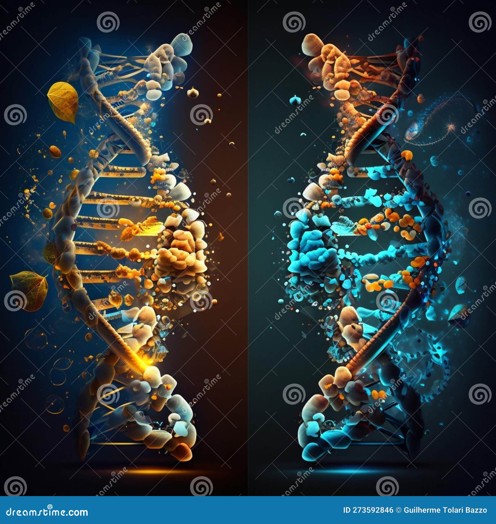 Realistic DNA Illustration, 3d DNA Illustration, High Resolution DNA ...