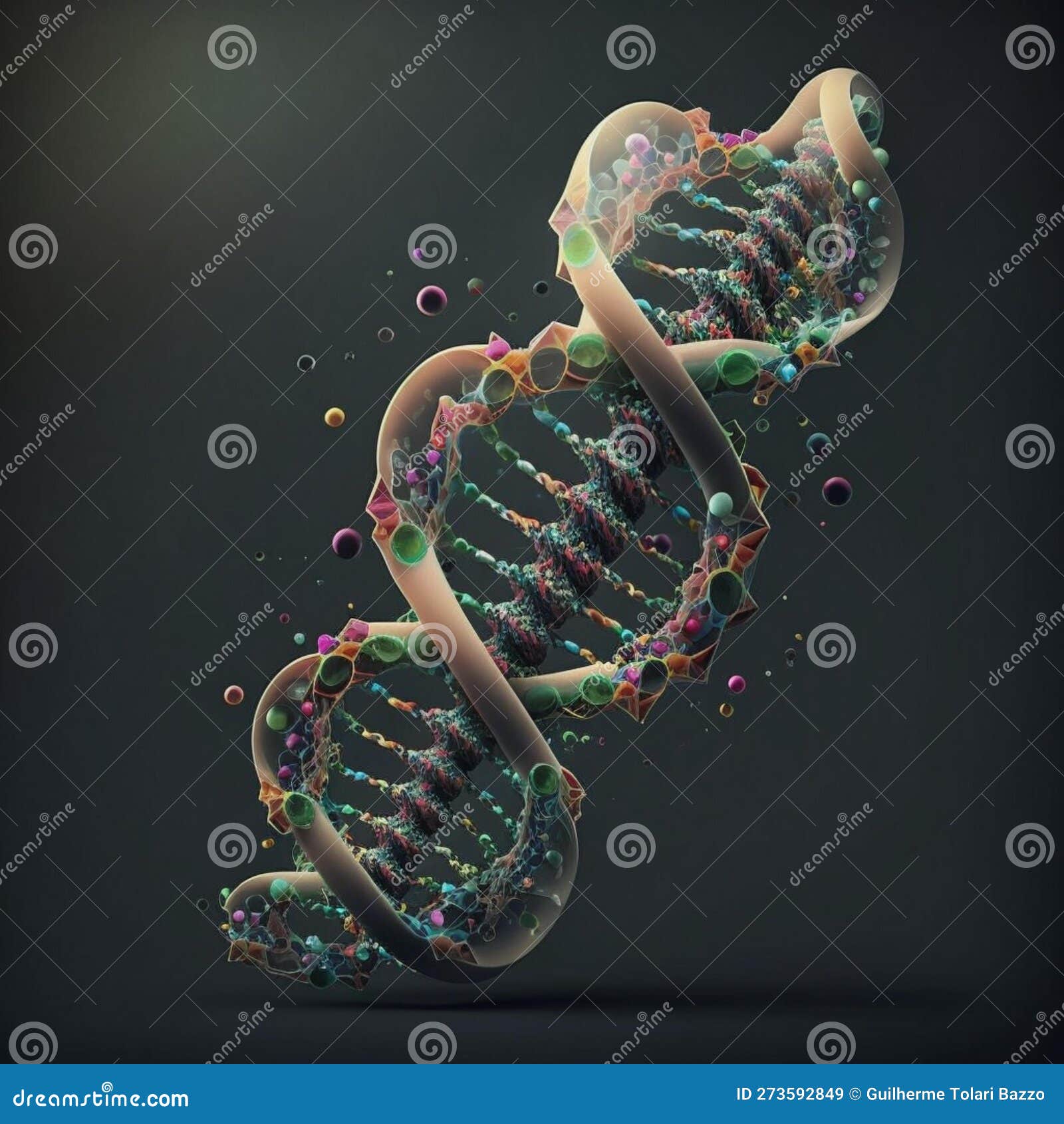 Realistic DNA Illustration, 3d DNA Illustration, High Resolution DNA ...