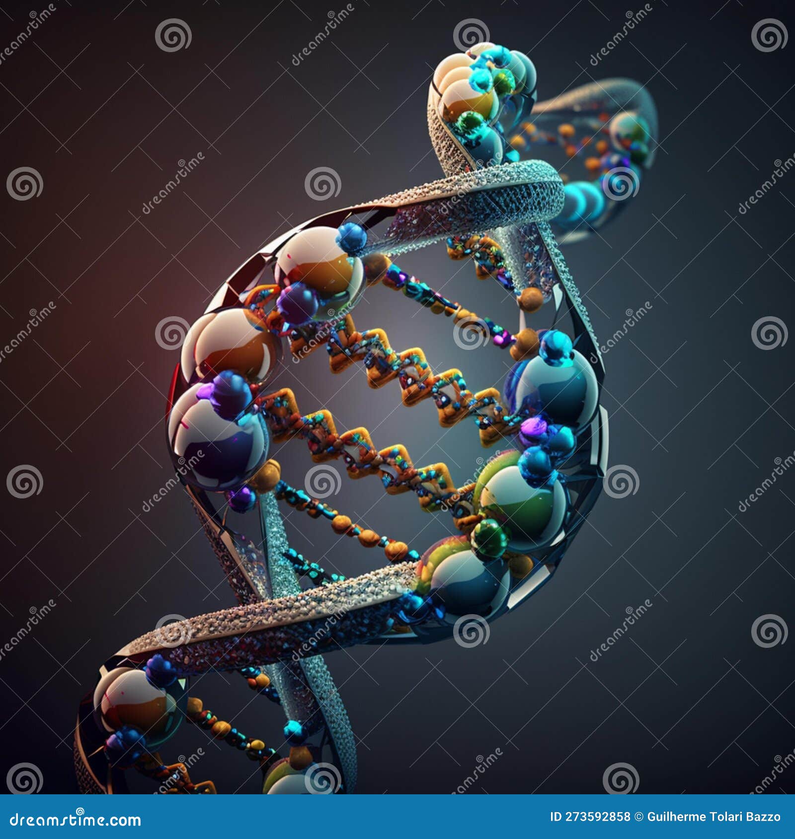 Realistic DNA Illustration, 3d DNA Illustration, High Resolution DNA ...