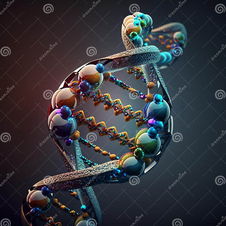 Realistic DNA Illustration, 3d DNA Illustration, High Resolution DNA ...