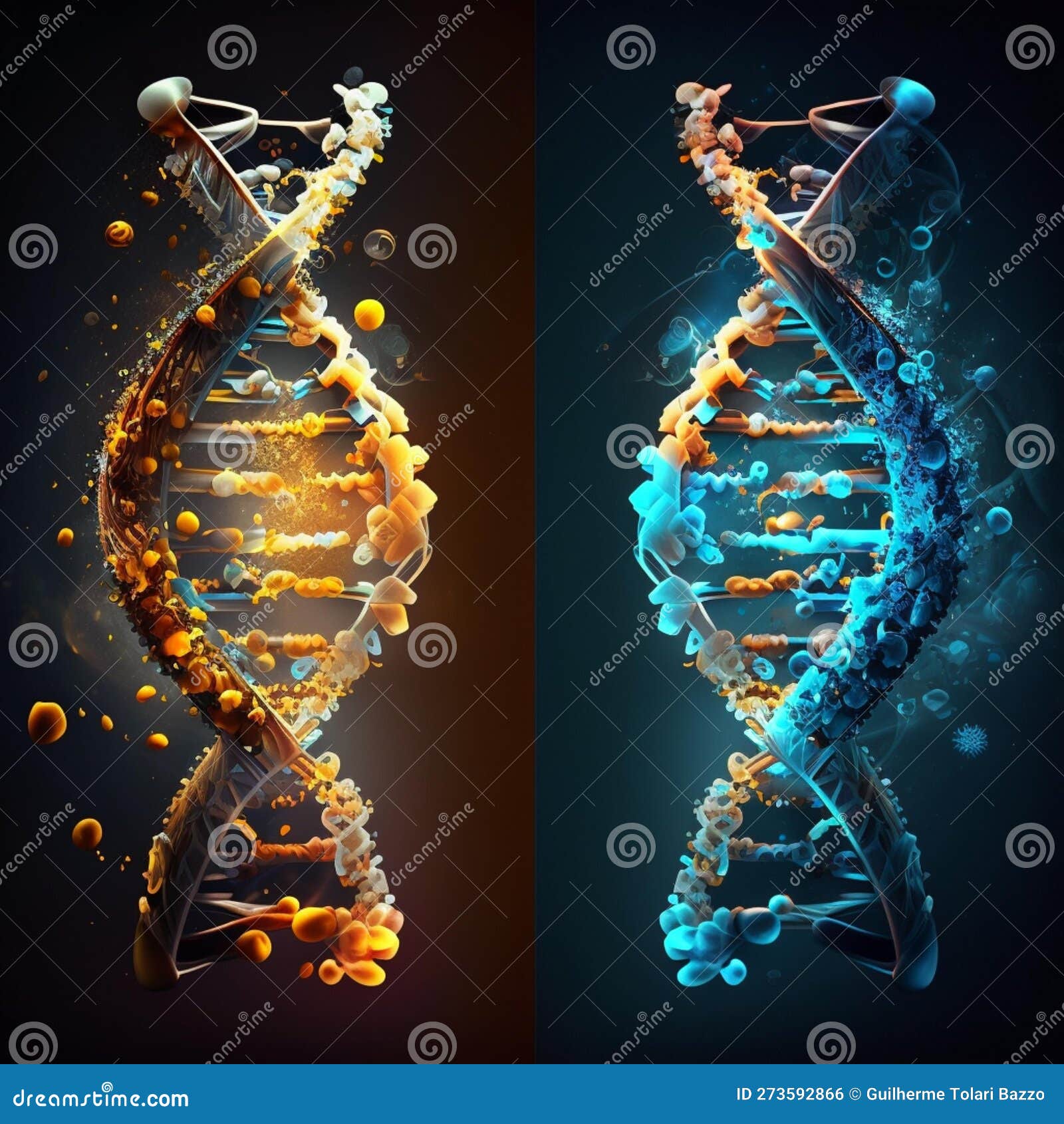 Realistic DNA Illustration, 3d DNA Illustration, High Resolution DNA ...