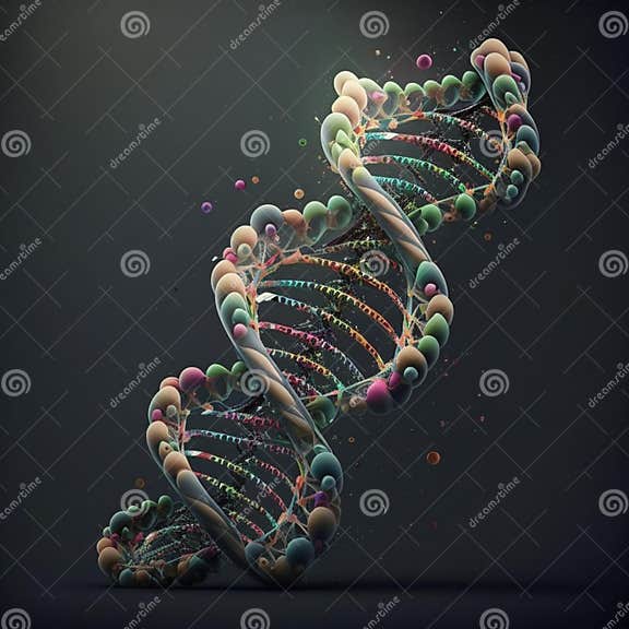 Realistic DNA Illustration, 3d DNA Illustration, High Resolution DNA ...