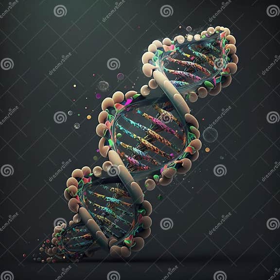 Realistic DNA Illustration, 3d DNA Illustration, High Resolution DNA ...