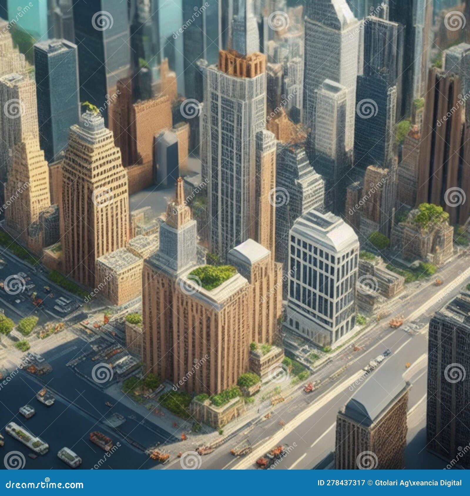 Buildings. Aerial View of Big City with Different Buildings. Urban ...