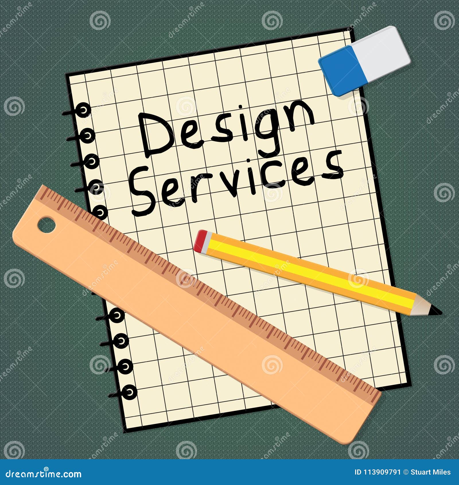 Design Services Representing Graphic Creation 3d Illustration Stock ...
