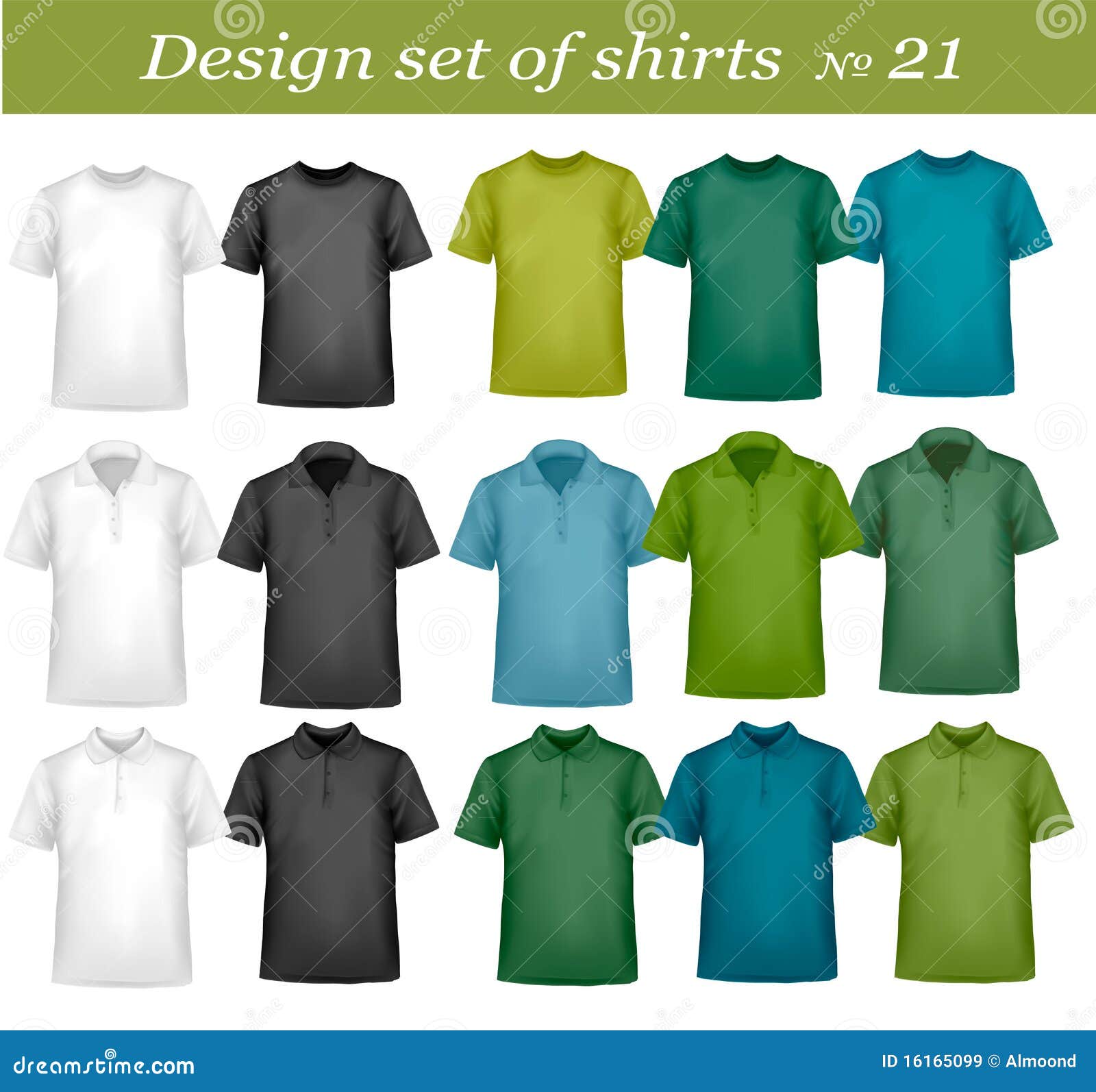 Design shirt set. stock vector. Illustration of advertising - 16165099