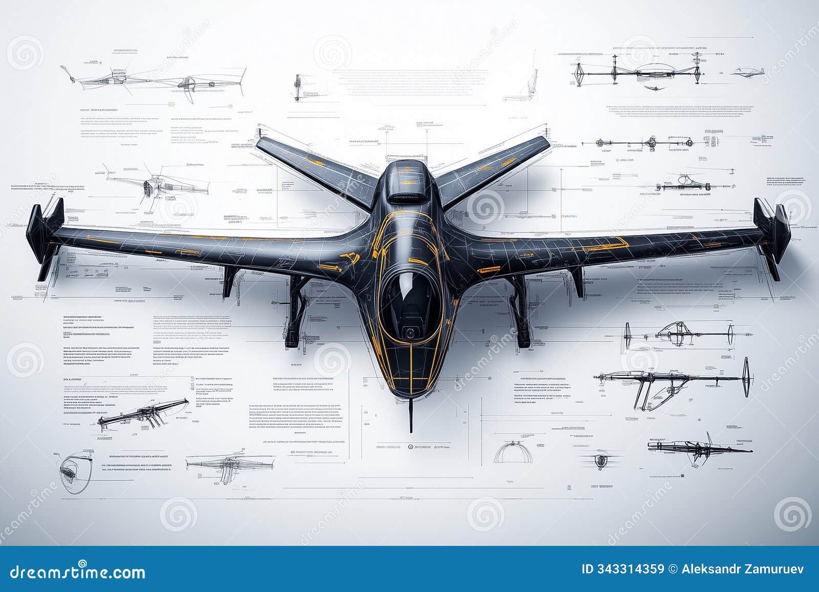 This Design Showcases a Hyper-realistic Aircraft Concept Surrounded by ...