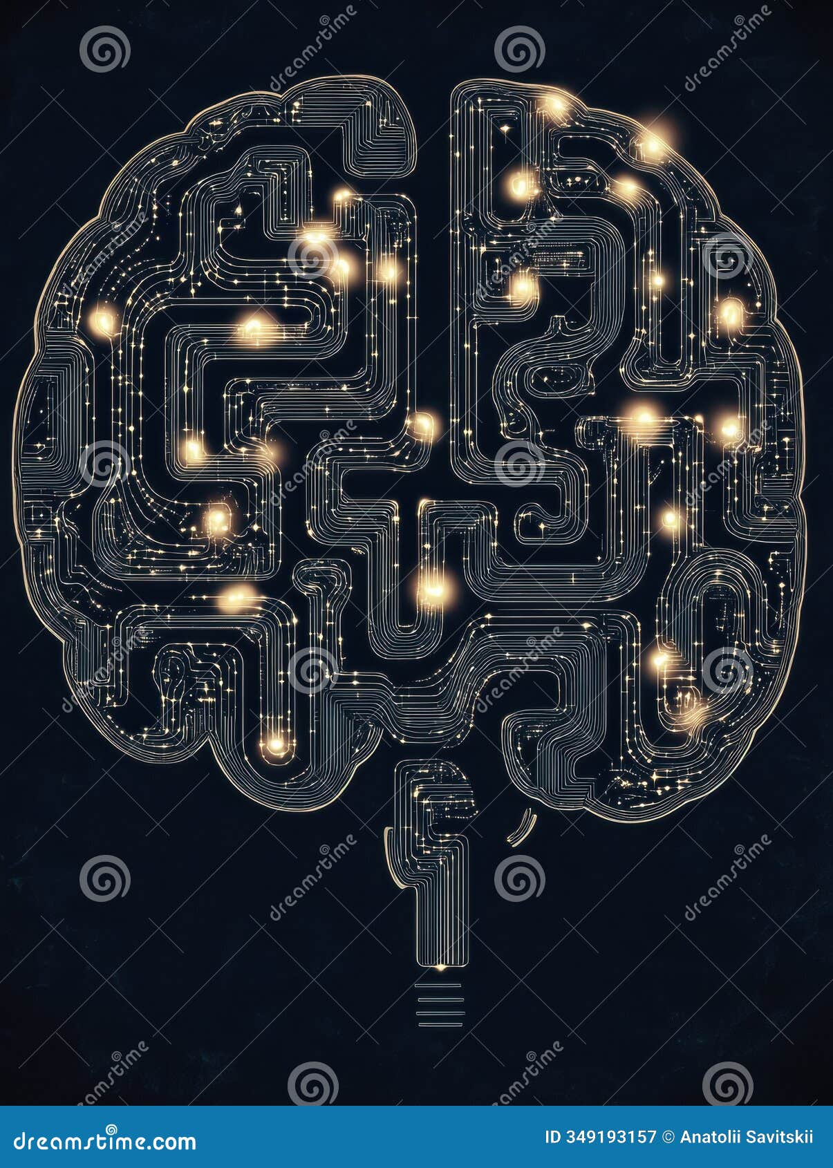 The Design Showcases a Labyrinthine Structure within a Human Brain ...