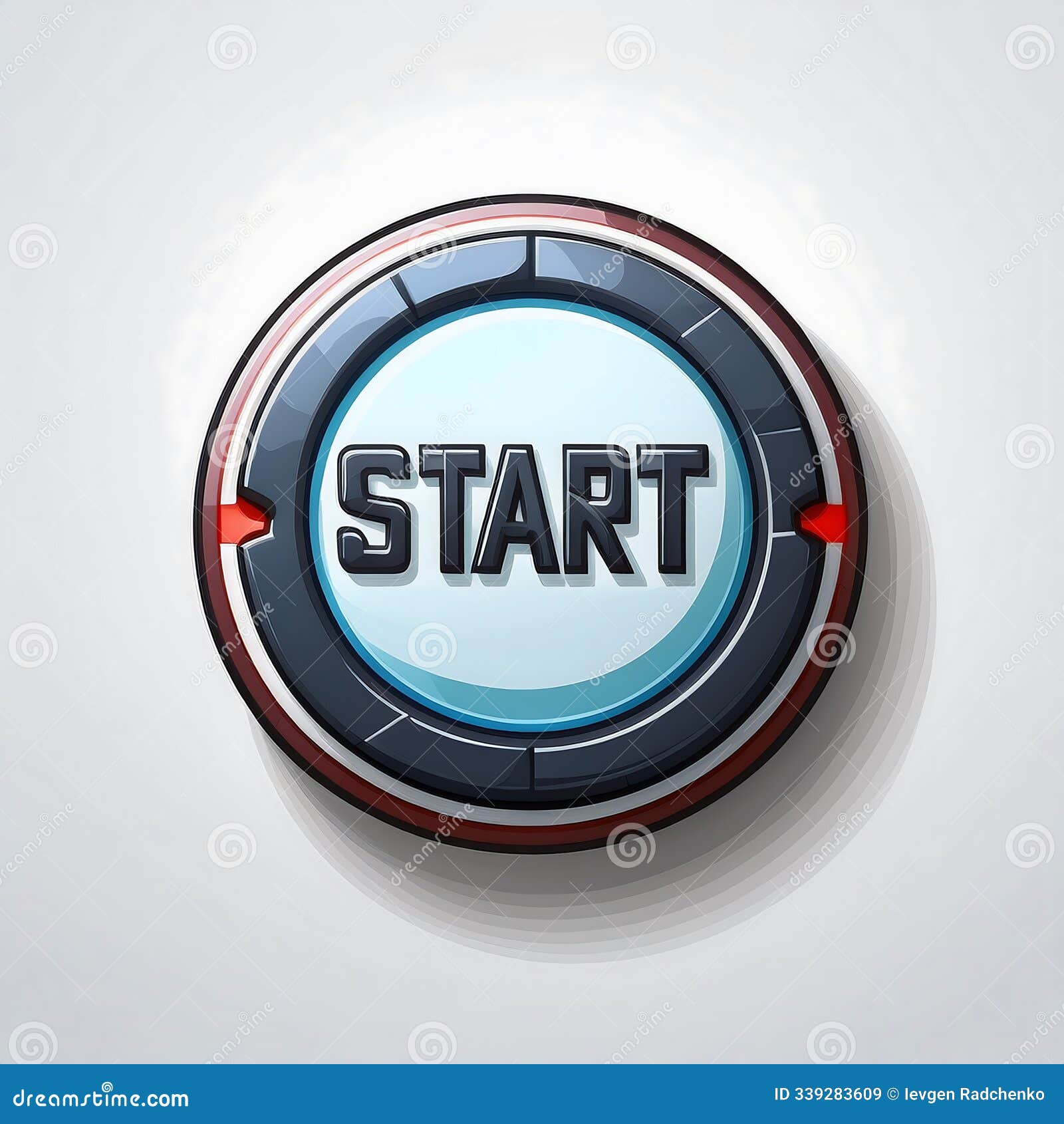 Minimalist Pixel Art Start Button Design with Clean Font and Subtle ...