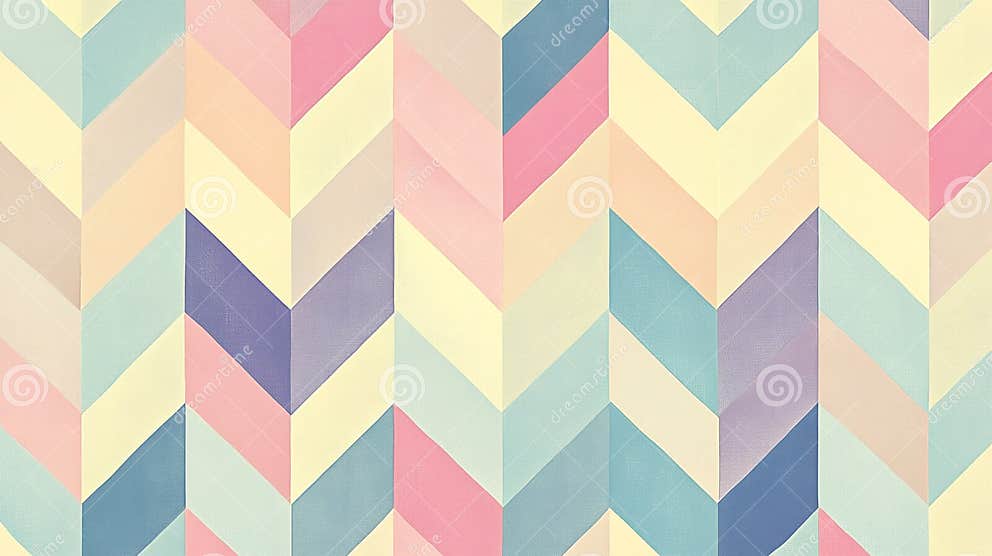 Colorful Geometric Pattern Featuring Pastel Chevrons in Soft Hues ...