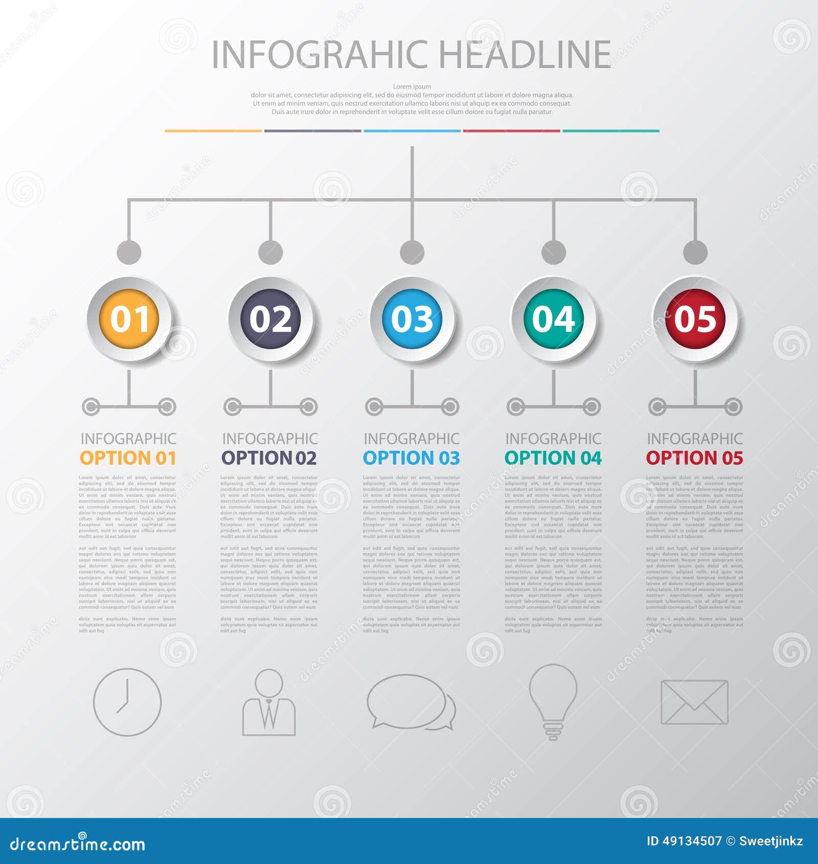 Step Number Chart Template For Infographic For Presentation For 8 ...