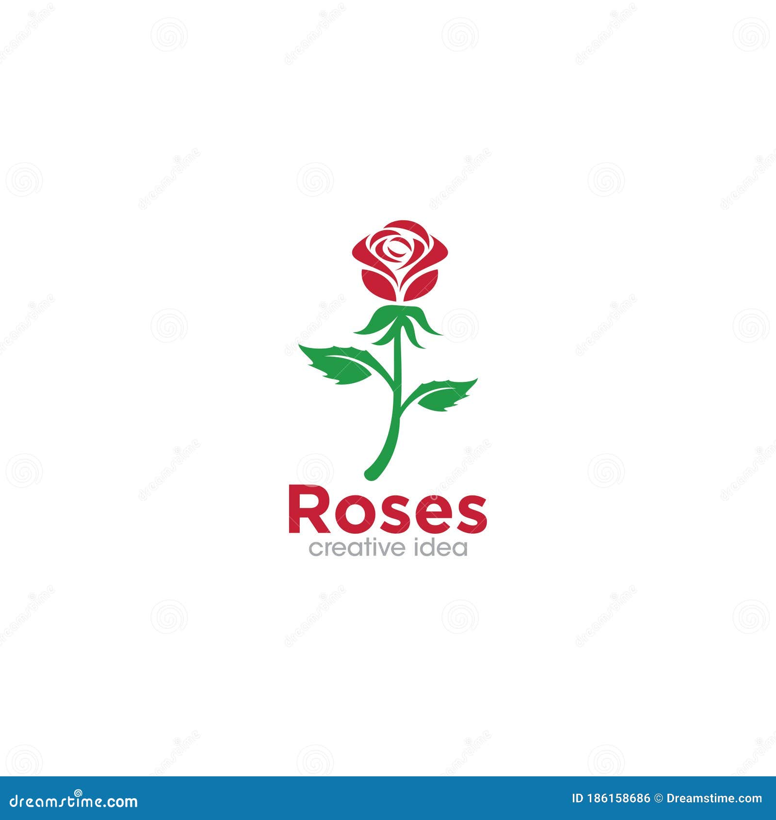 Design-sjabloon Voor Het Logo Voor Creatieve Rozen Vector Illustratie ...