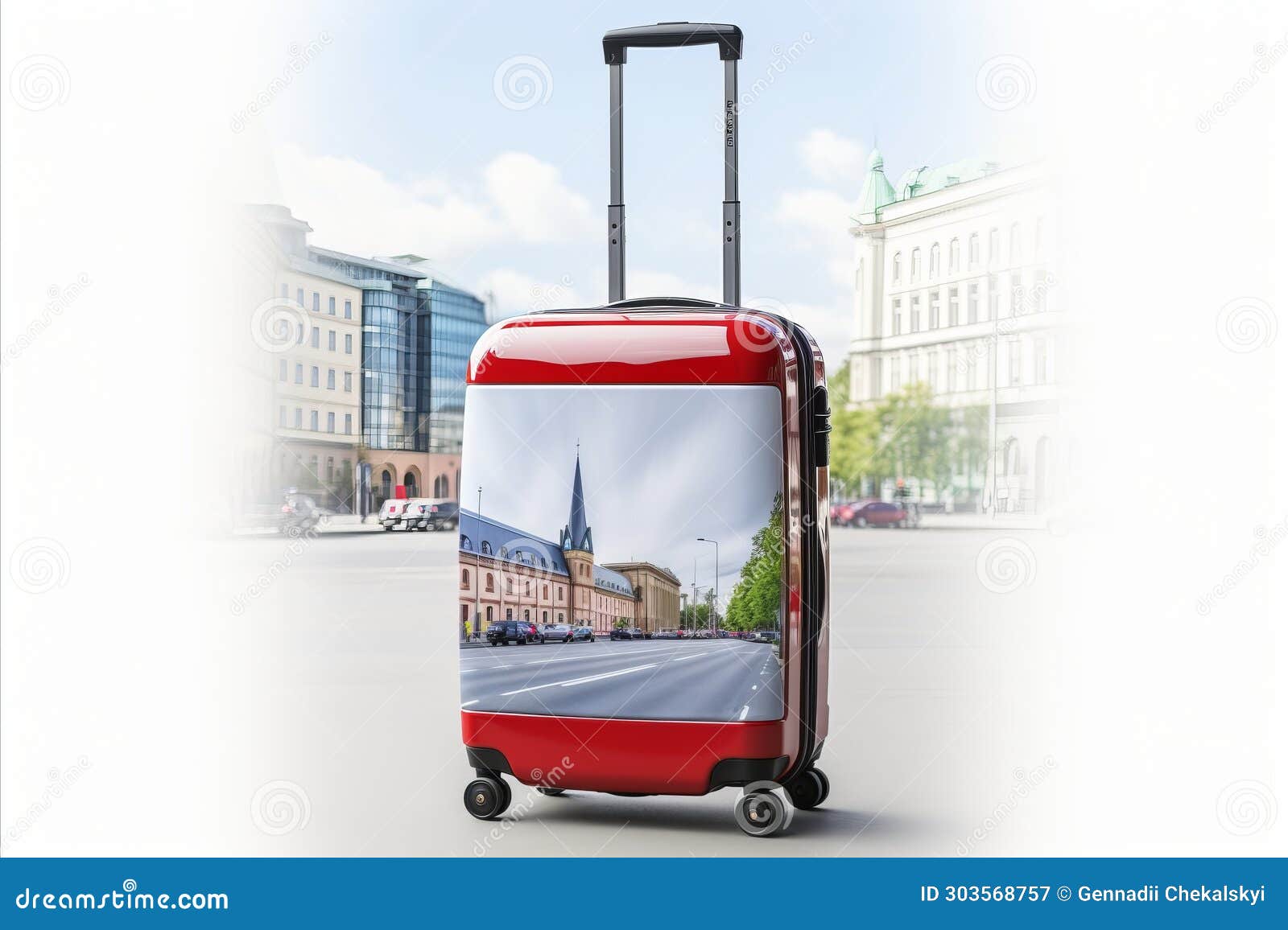 Design a Sleek, Modern Suitcase with Sturdy Wheels and a Retractable ...