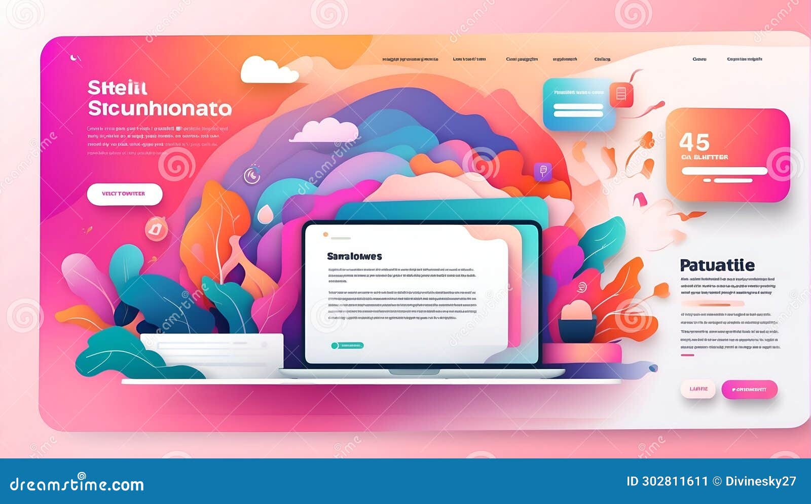 Sleek Vector UI UX Interface. AI Generate Stock Illustration ...