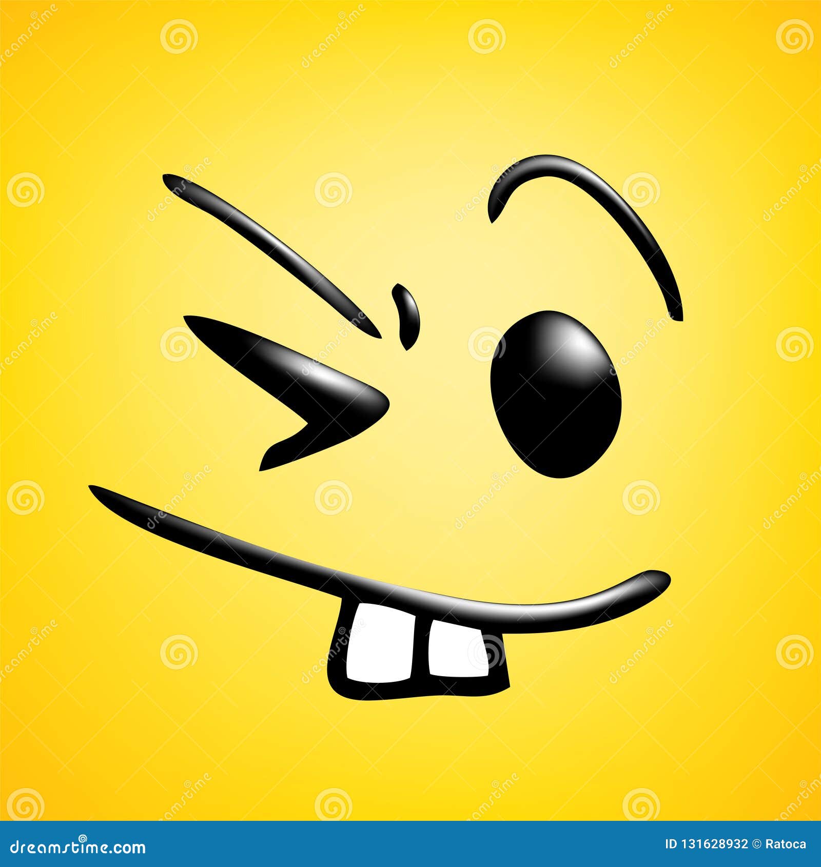 Smiling face illustration stock vector. Illustration of symbol - 131628932