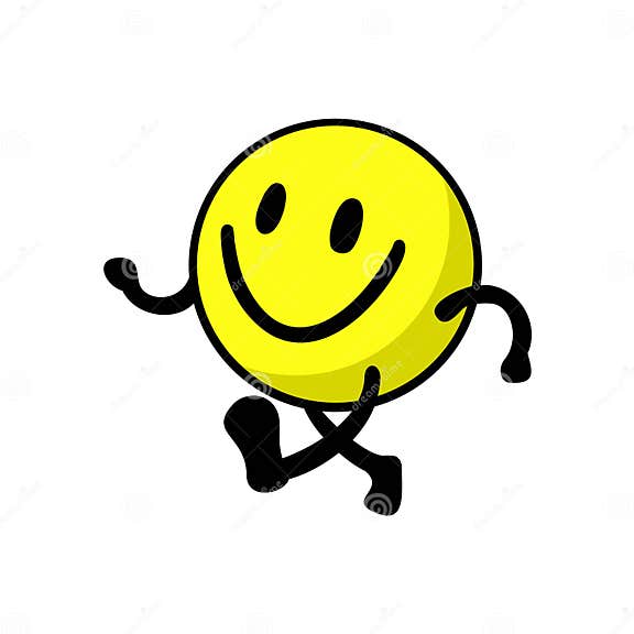Design of Smily Face Walking Stock Vector - Illustration of emoji ...