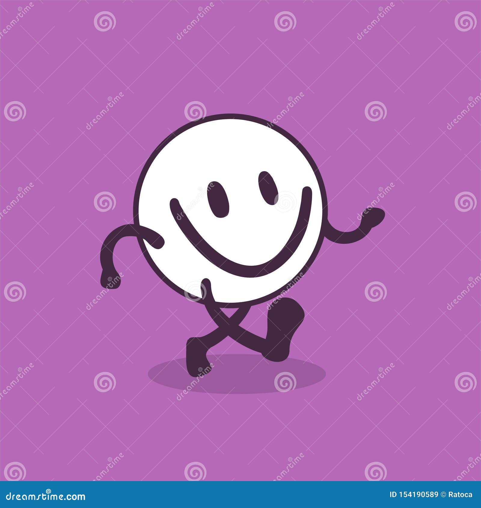 Design of Smily Face Walking Stock Vector - Illustration of icon, sign ...