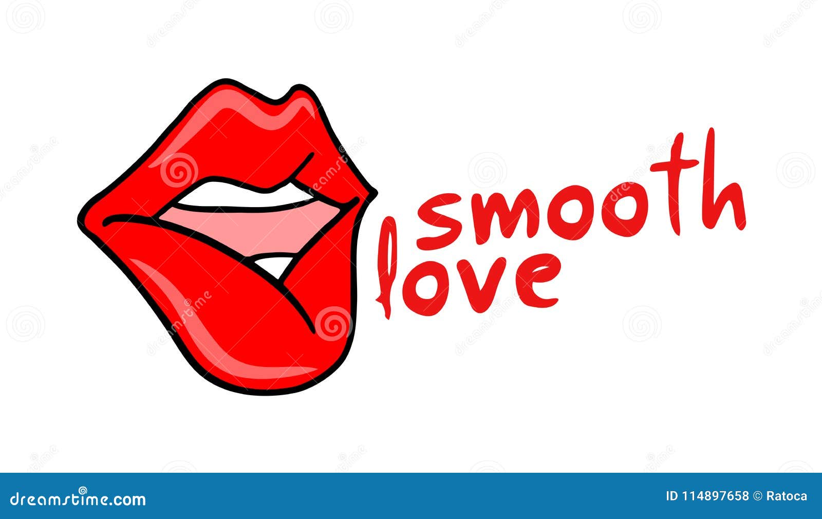 Smooth love symbol stock vector. Illustration of kiss - 114897658
