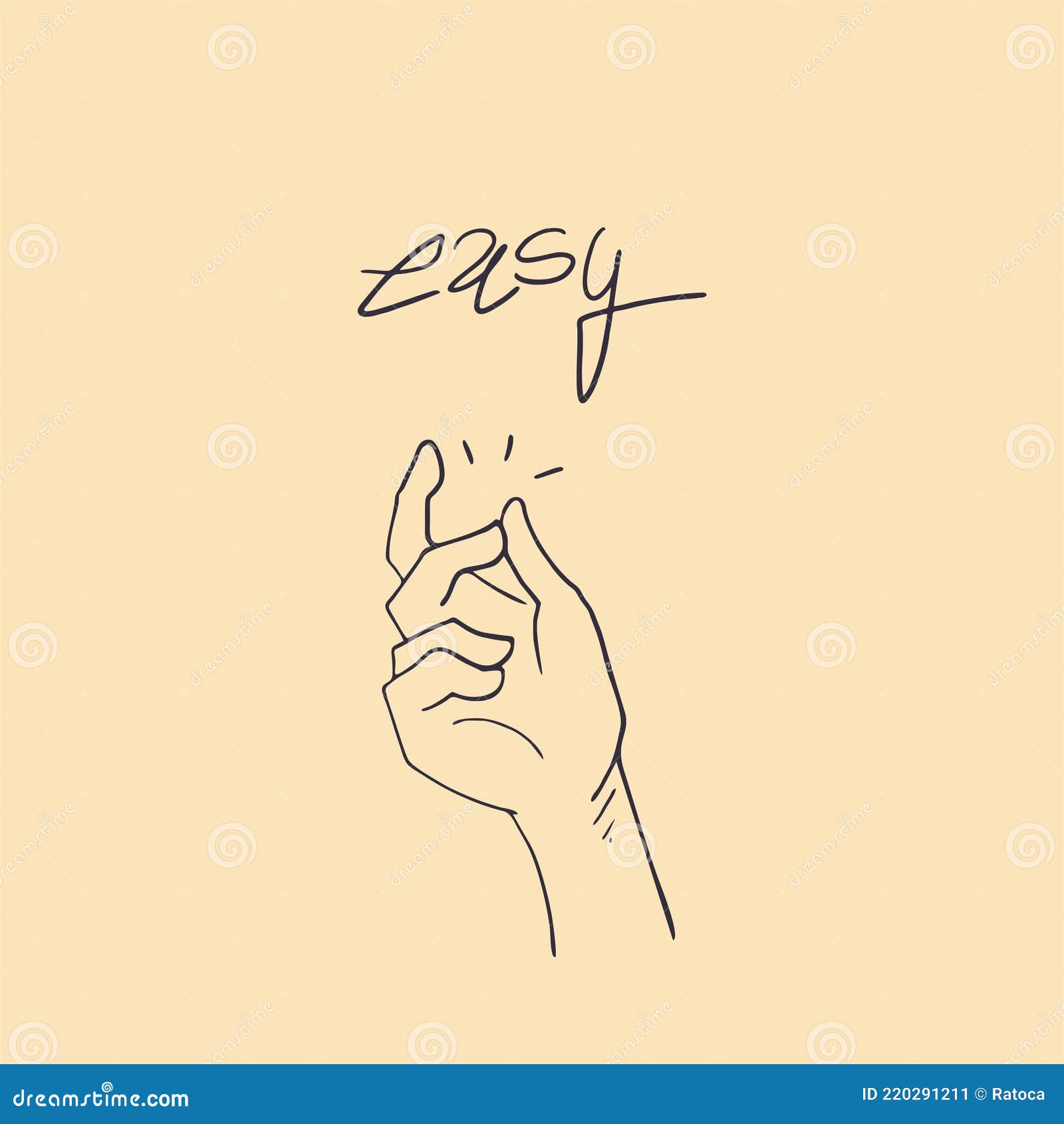 Design of Snap Hand and Easy Message Stock Vector - Illustration of ...