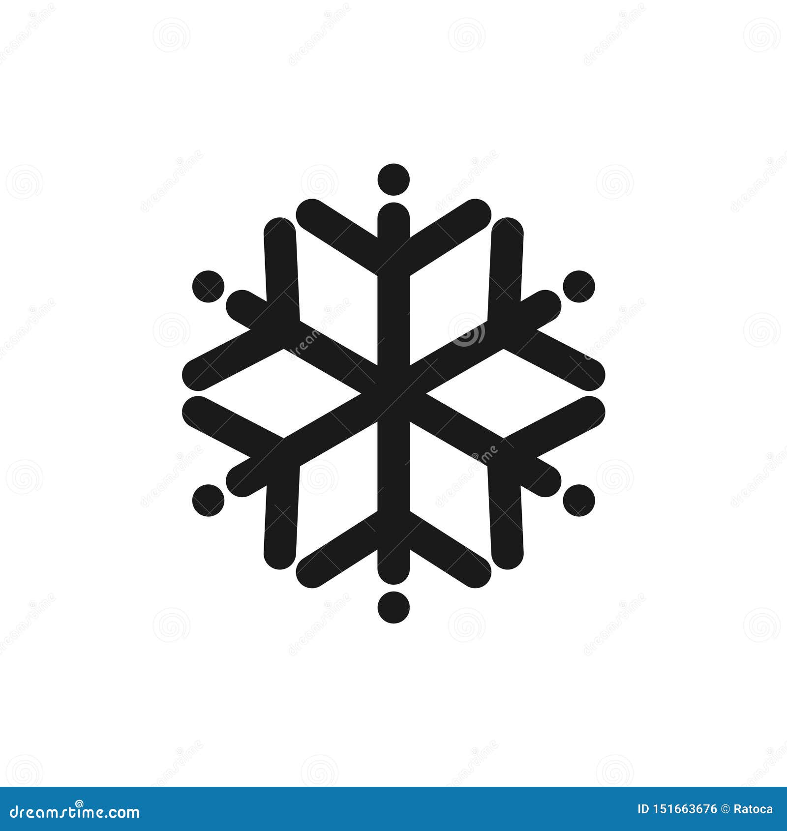 Design of snow symbol stock vector. Illustration of crystal - 151663676