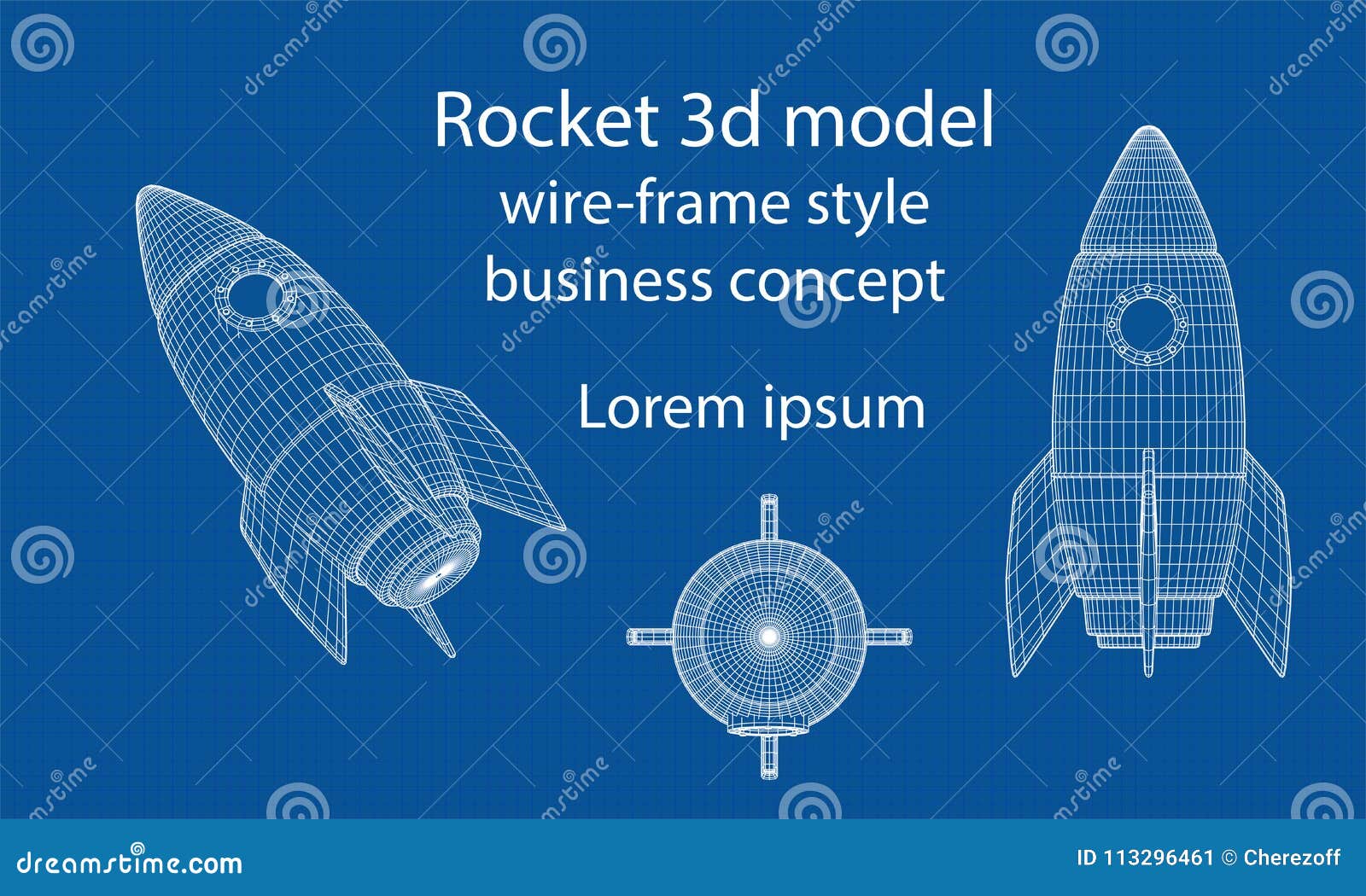 Design of a Space Rocket. the Concept of a Startup Stock Illustration ...