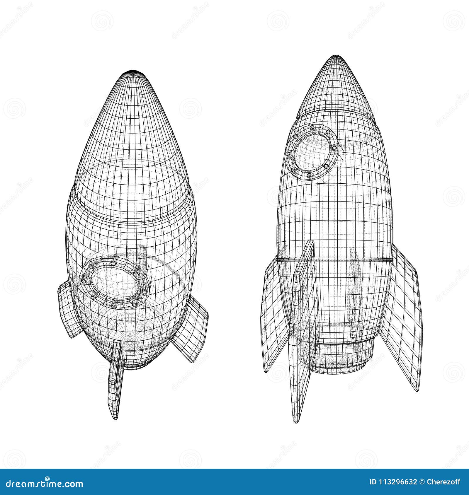 Design of a Space Rocket. the Concept of a Startup Stock Illustration ...
