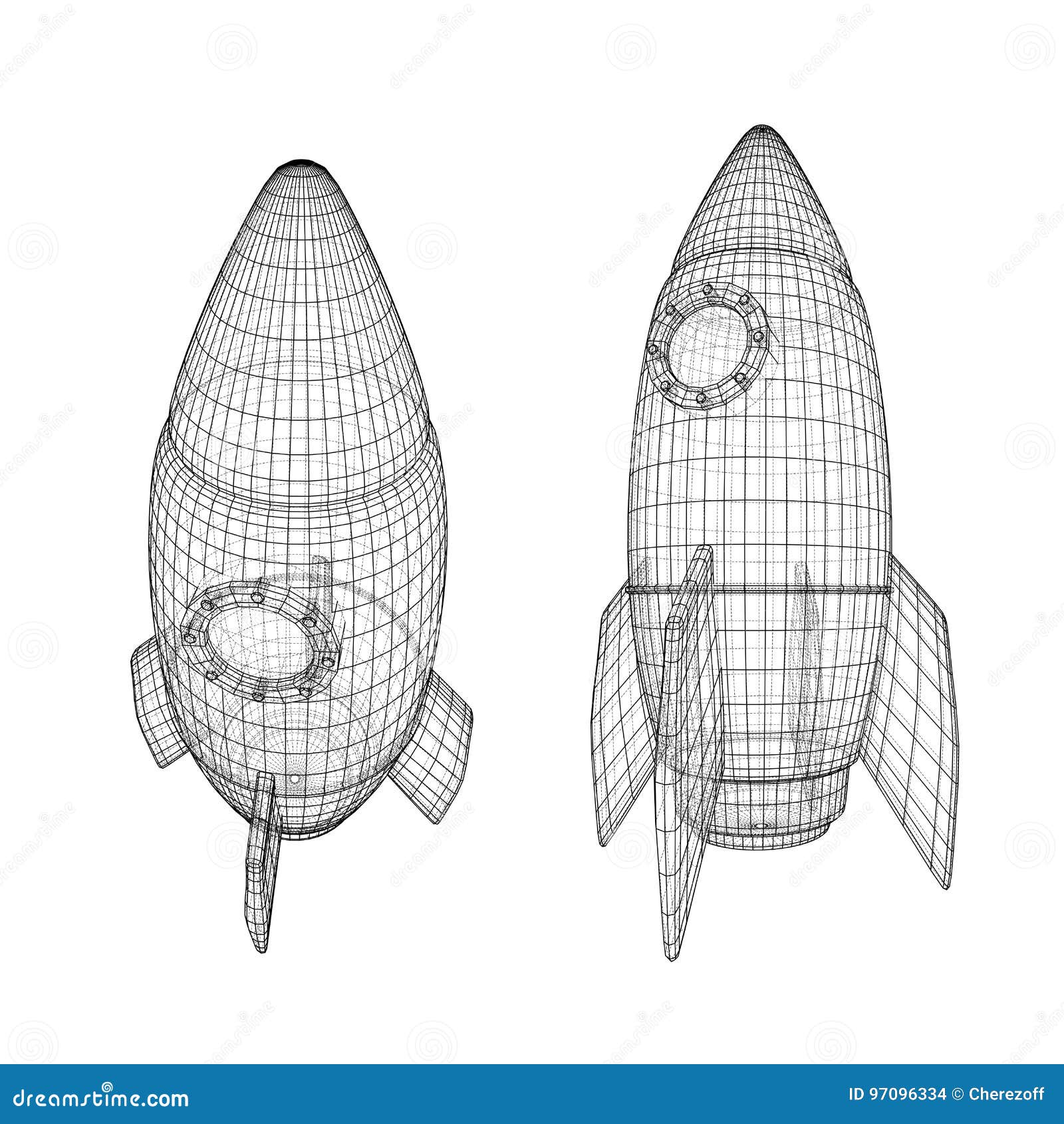 Design of a Space Rocket. the Concept of a Startup Stock Vector ...